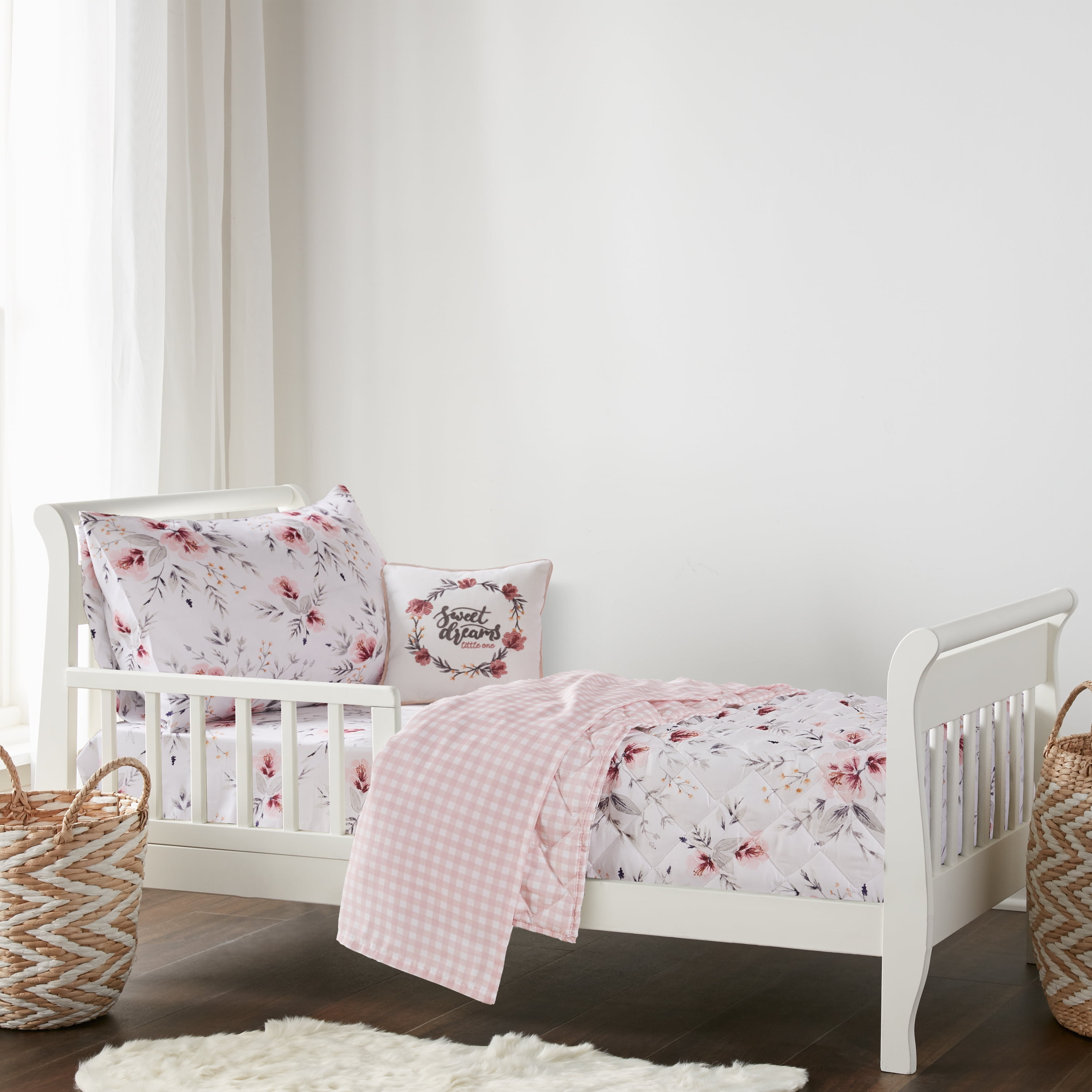 Levtex Baby - Adeline Toddler Bed Set - Blush, Pink, Grey and White ...