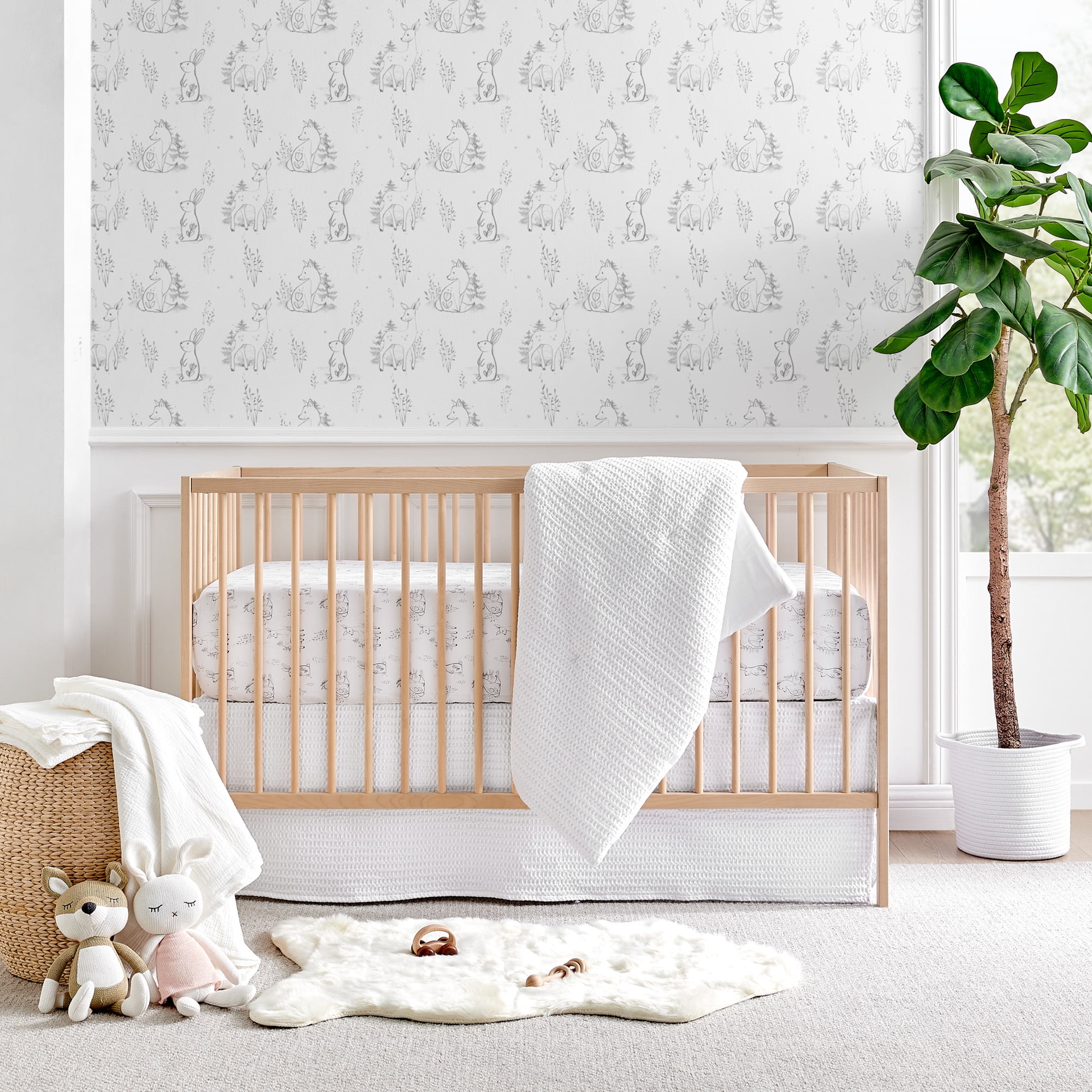 Levtex Baby - Mills Waffle Crib Bed Set - Baby Nursery Set - White ...