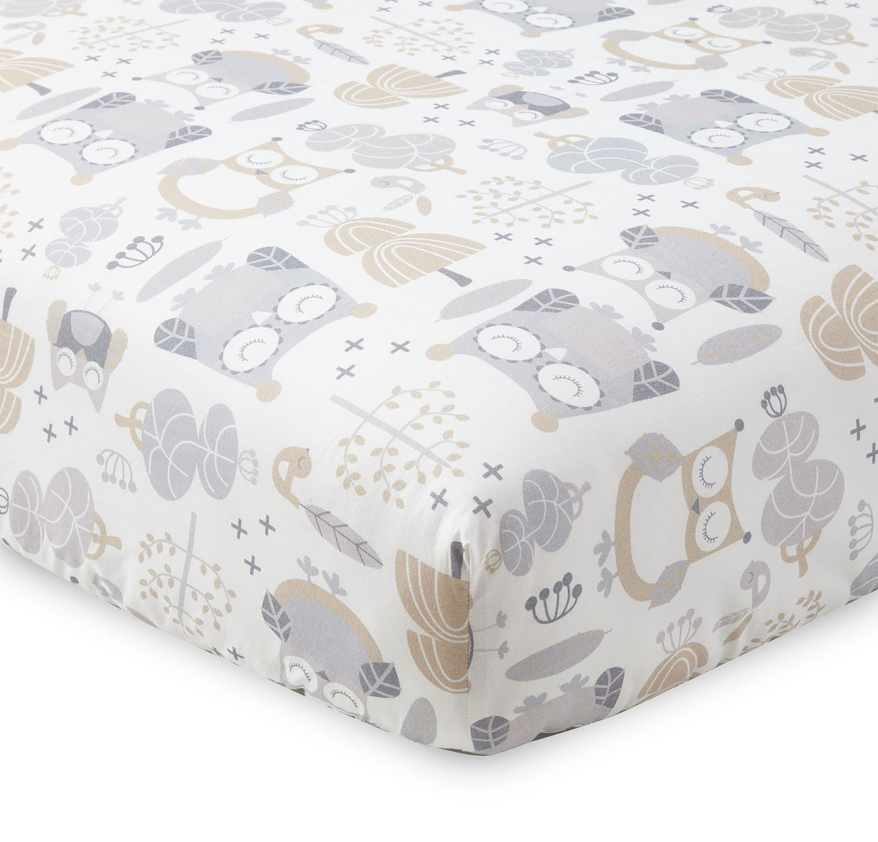 Levtex Baby - Night Owl Crib Fitted Sheet - Fits Standard Crib and ...