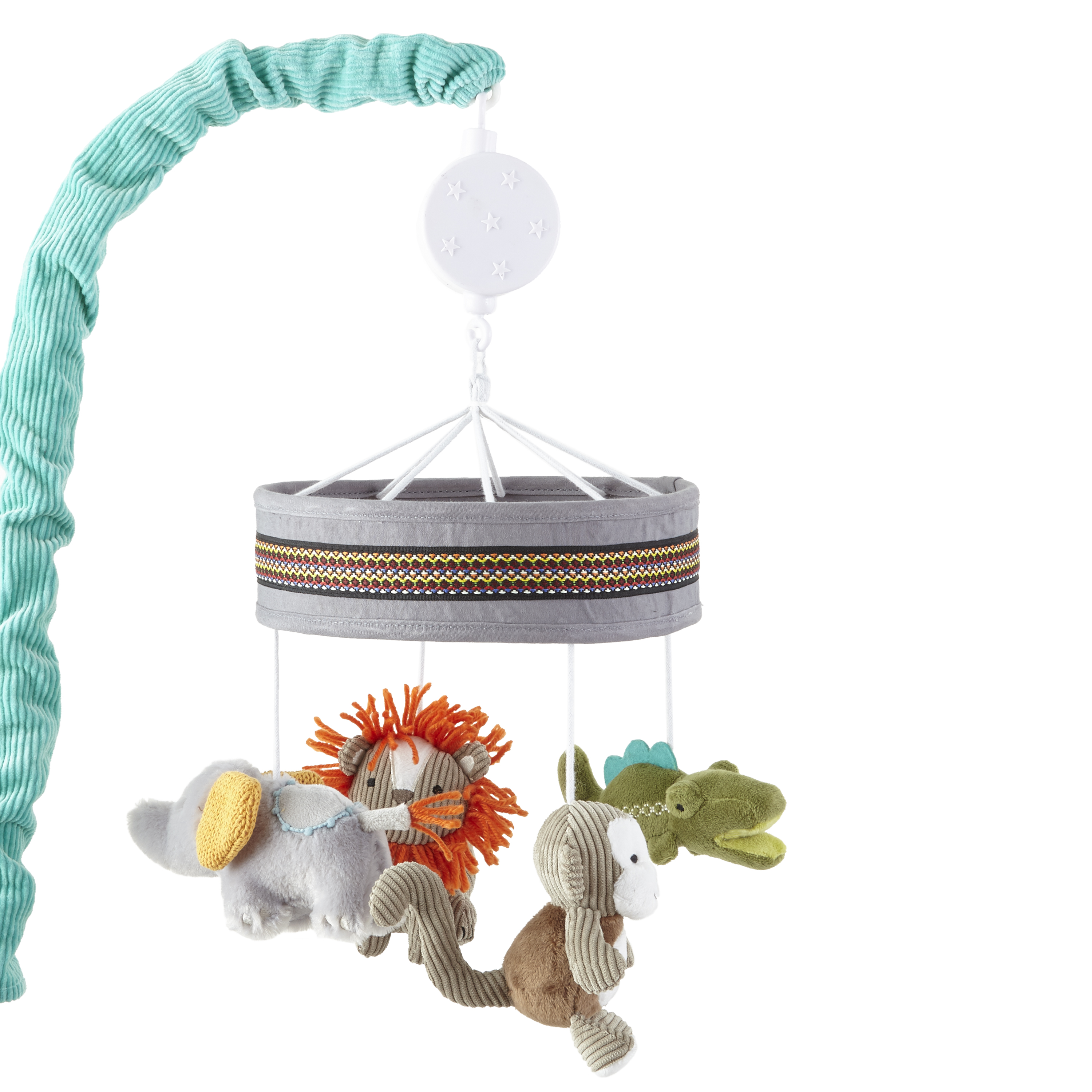 Levtex Baby - Zambezi Musical Rotating Baby Crib Mobile - Monkey, Lion ...