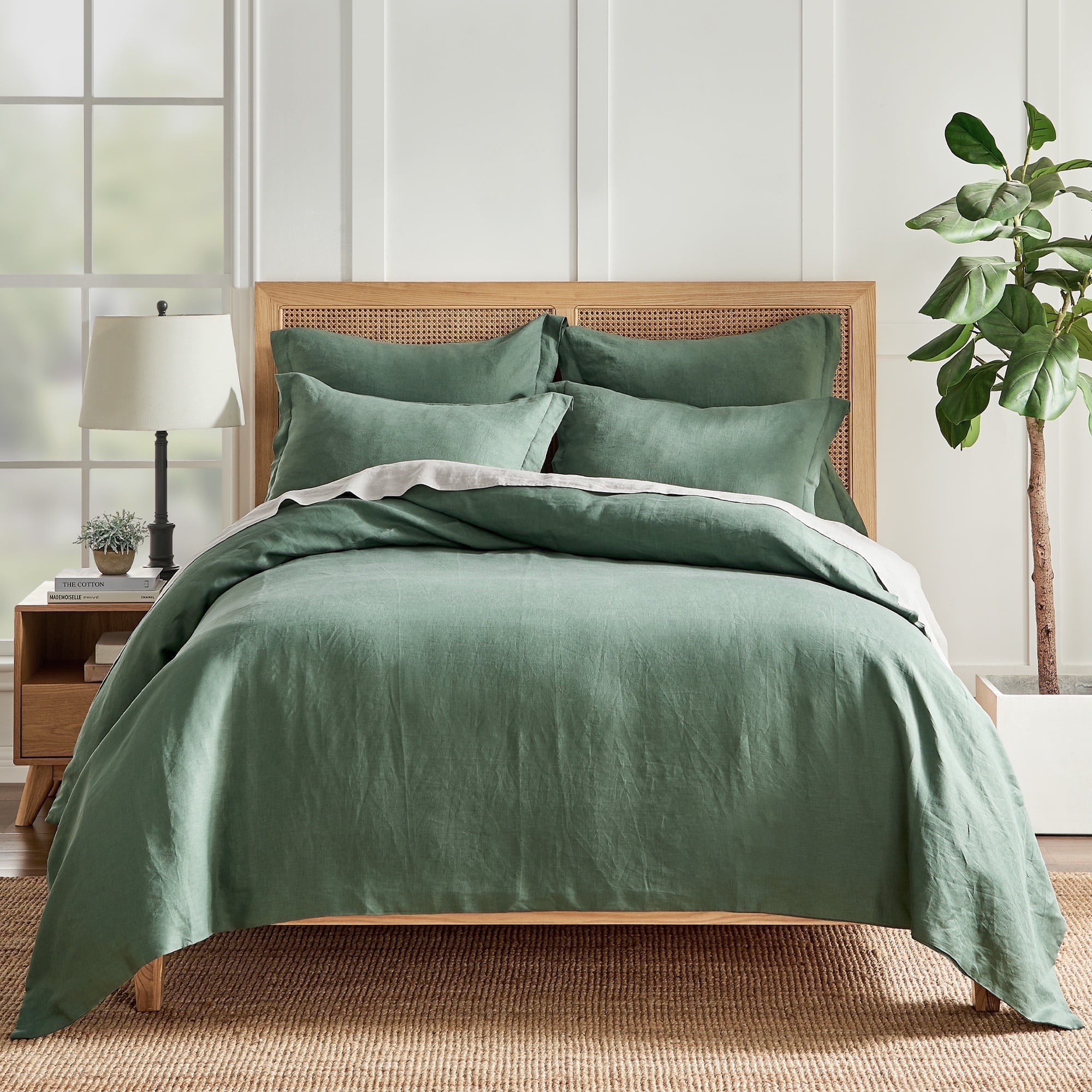Levtex Home - 100% Linen - King Duvet Cover - Washed Linen in Forest ...