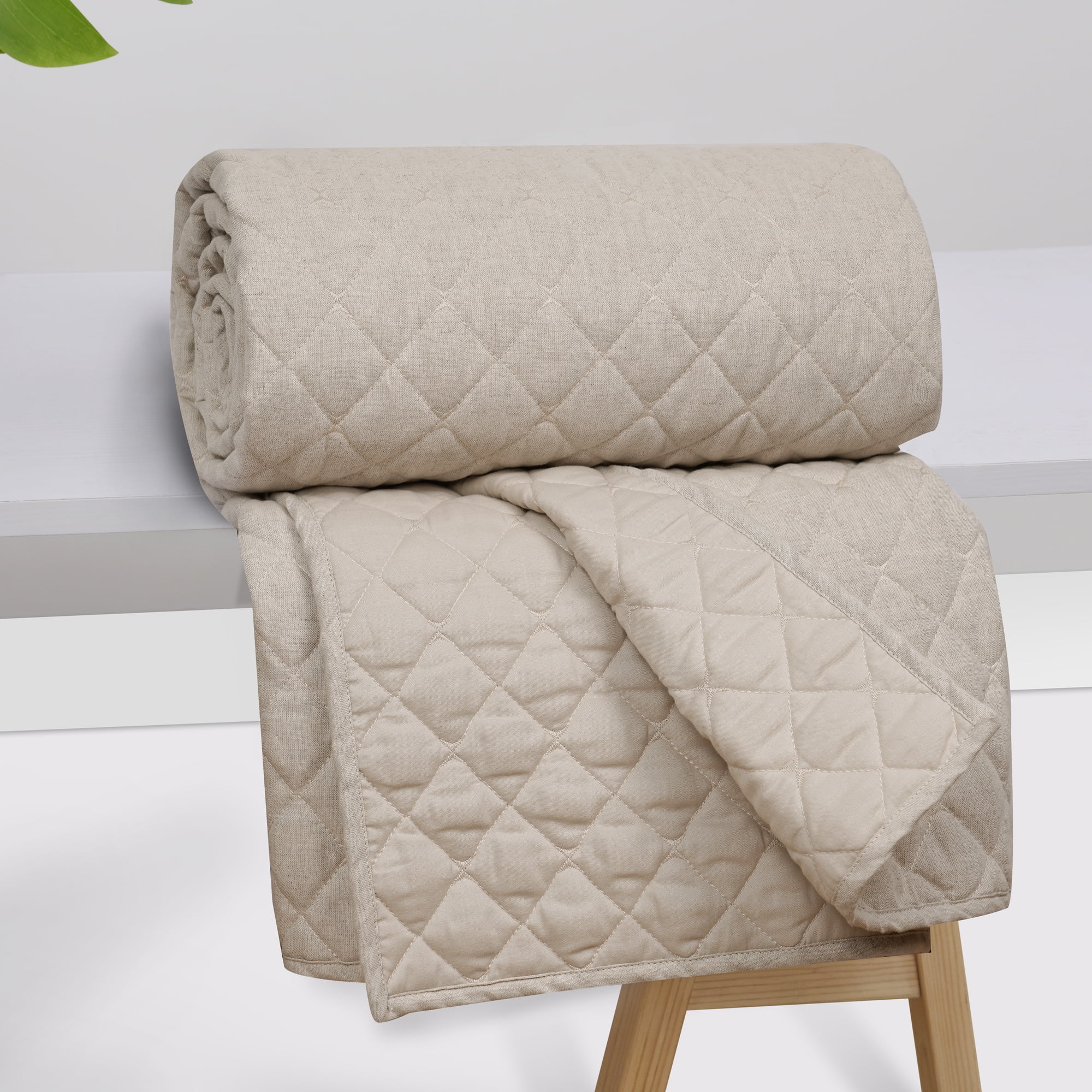 Levtex Home - Austin - Throw - Diamond Quilted - natural - Quilt ...