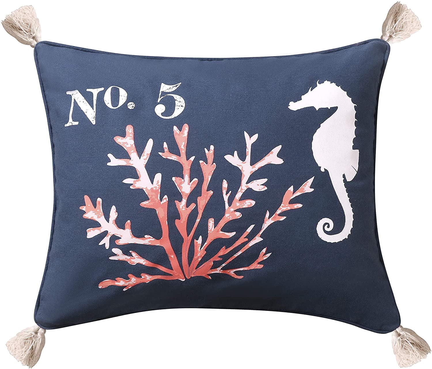 Levtex Home - Bakio - Decorative Pillow (14 x 18in.) - Seahorse Coral ...