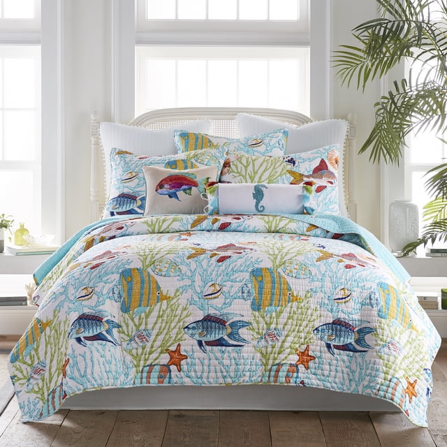 Levtex Home - Beachwalk Quilt Set - King Quilt + Two King Pillow Shams ...
