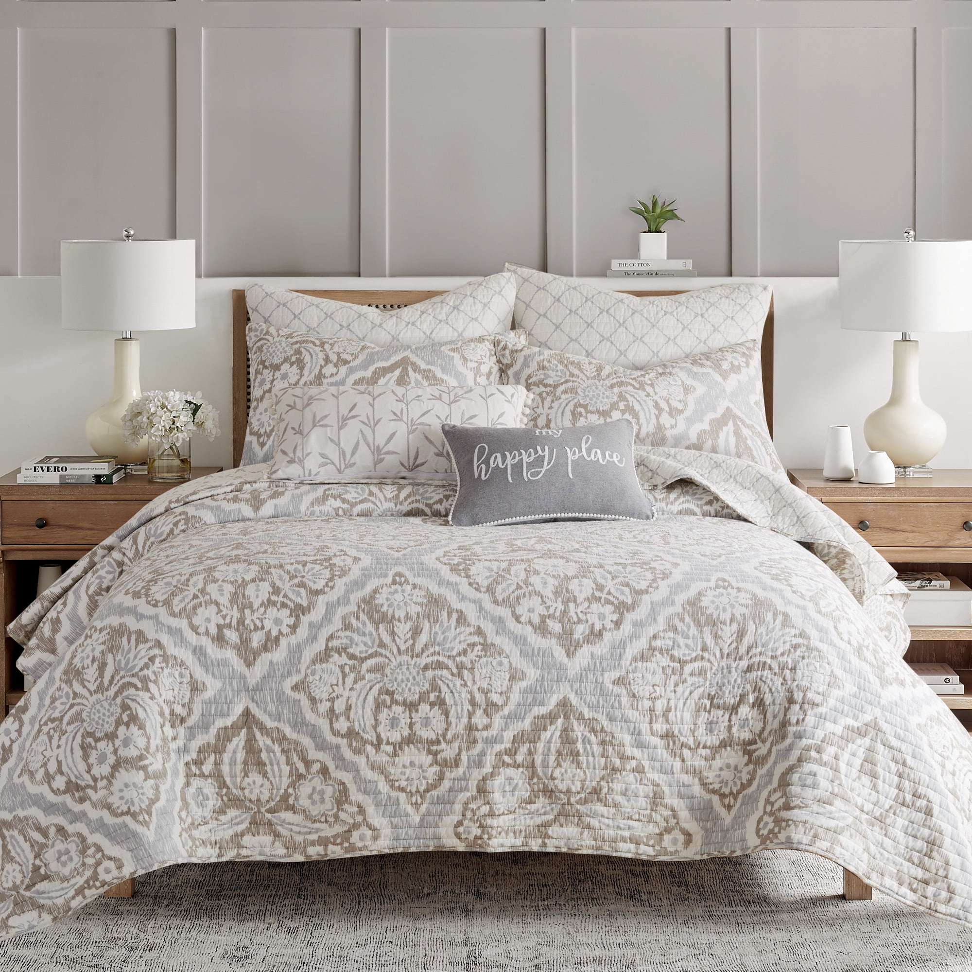Levtex Home - Becker Taupe Quilt Set - Twin Quilt and One Standard Sham ...