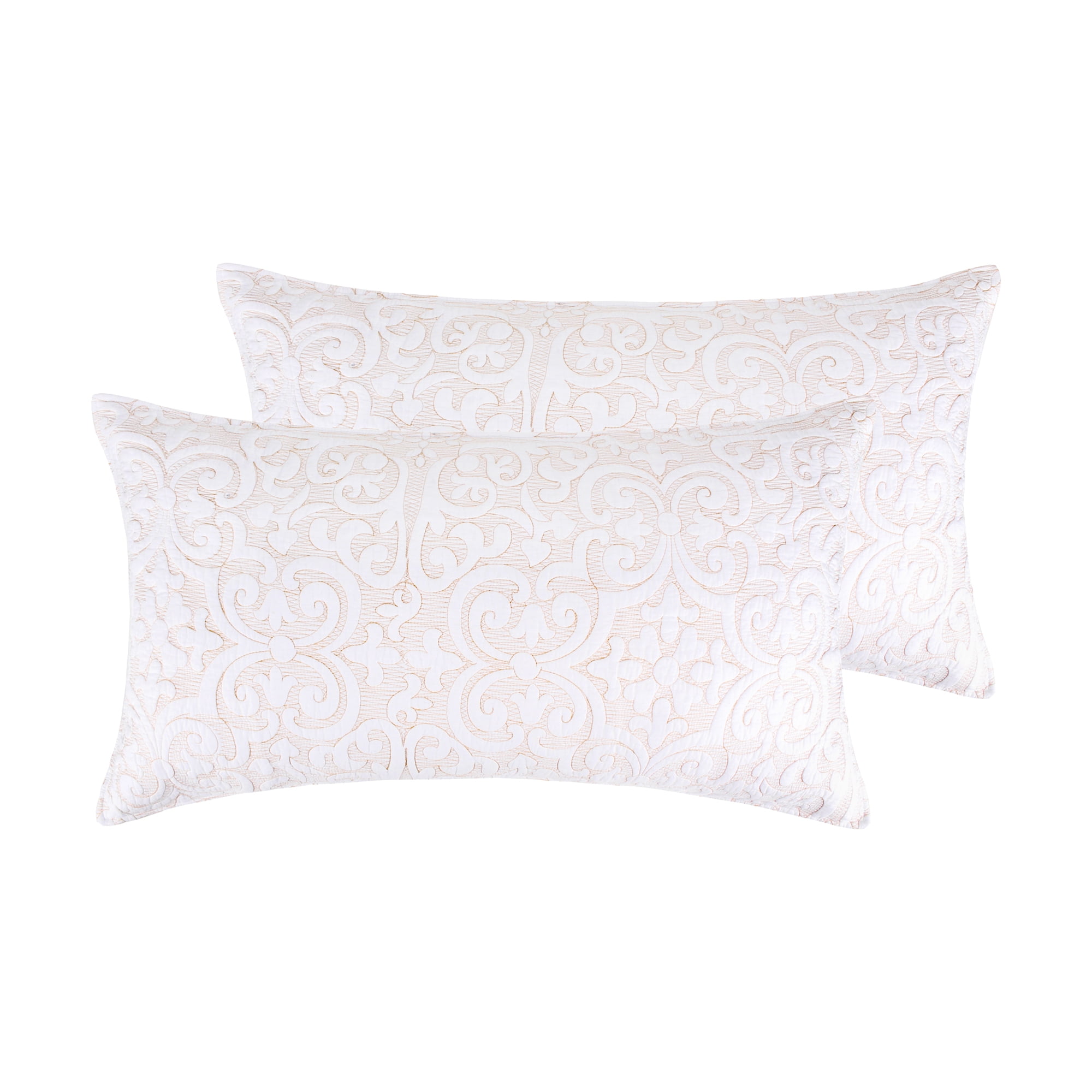 Levtex Home Birch Hill Sherbourne Sham - Quilted Medallion White with ...
