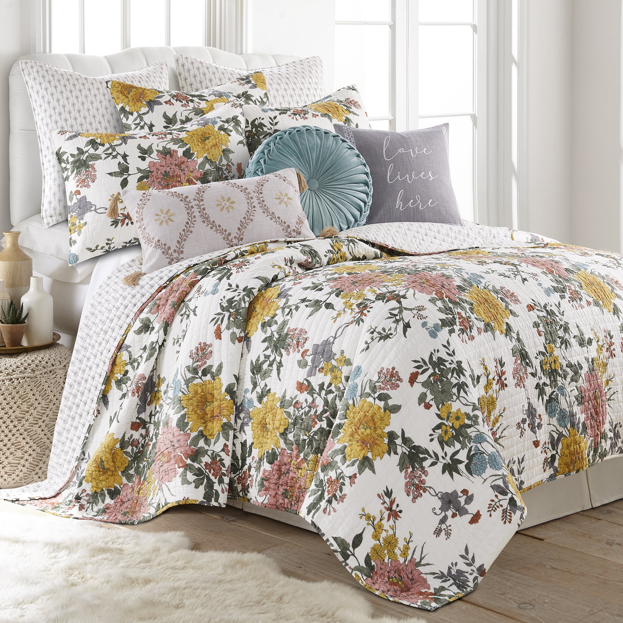 Levtex Home - Briar Quilt Set - Twin Quilt (68x86) + One Standard ...