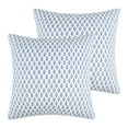 Levtex Home - Clara Blue Quilt - Euro Sham - Medallions - Blue and ...