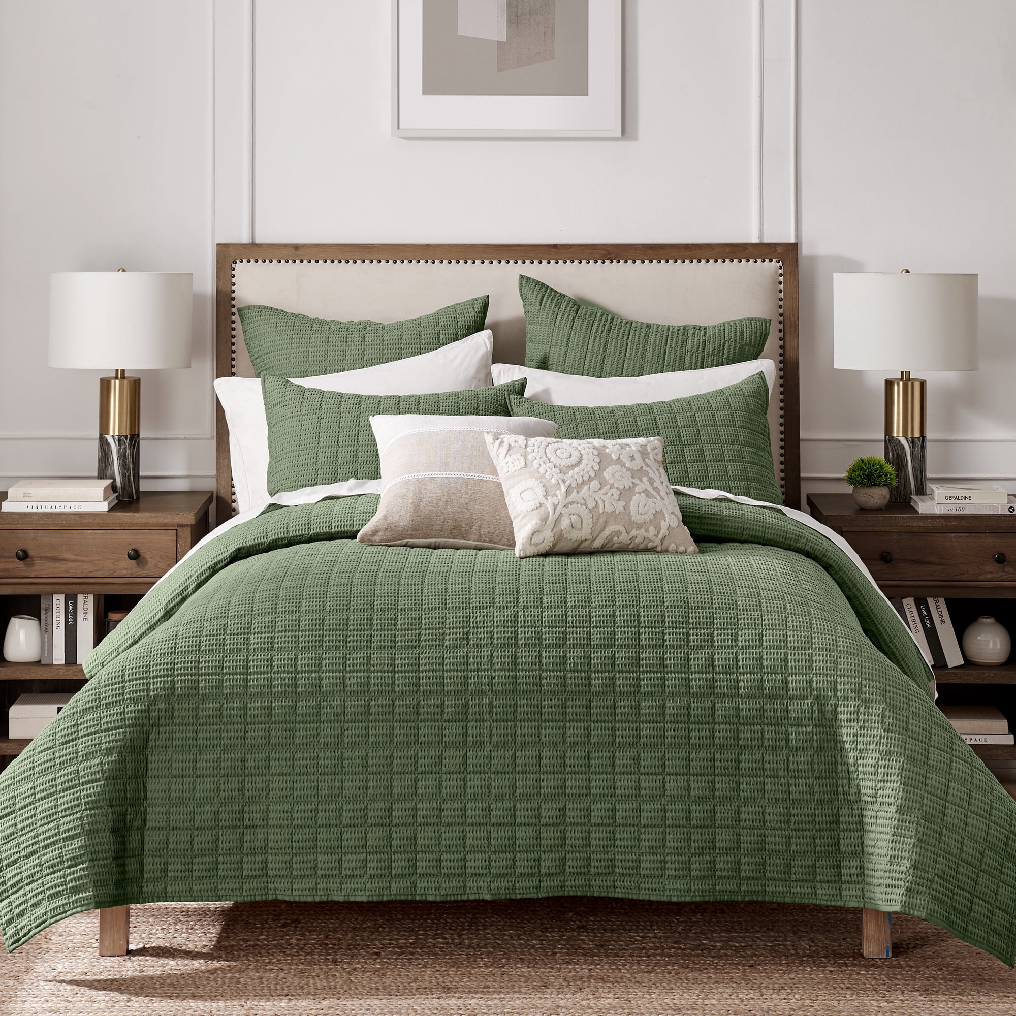Levtex Home Cloud Waffle Full/Queen Quilt Set (88x92in) and 2 Pillow ...