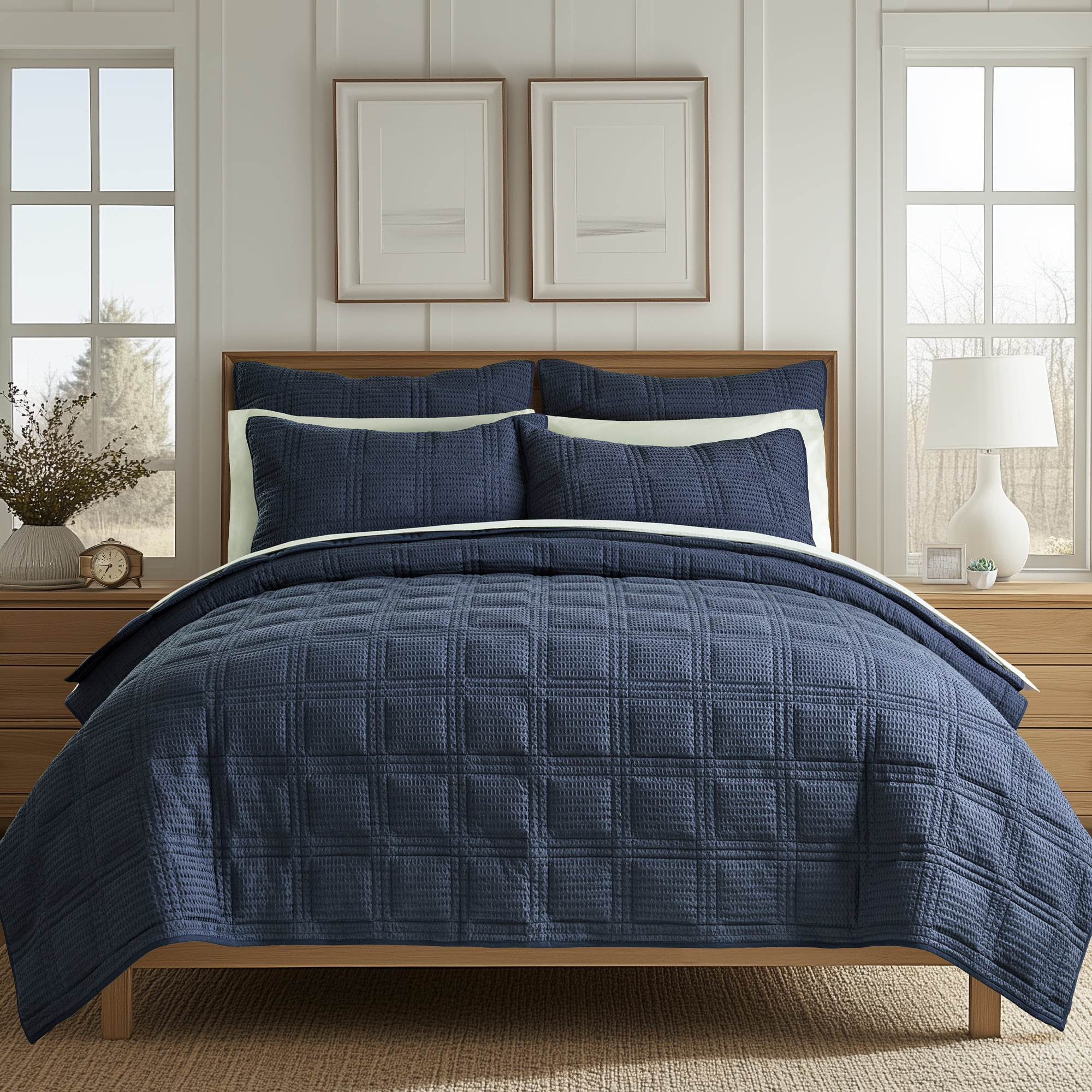 Levtex Home - Cloud Waffle Quilt Set - Full/Queen Quilt and Two ...