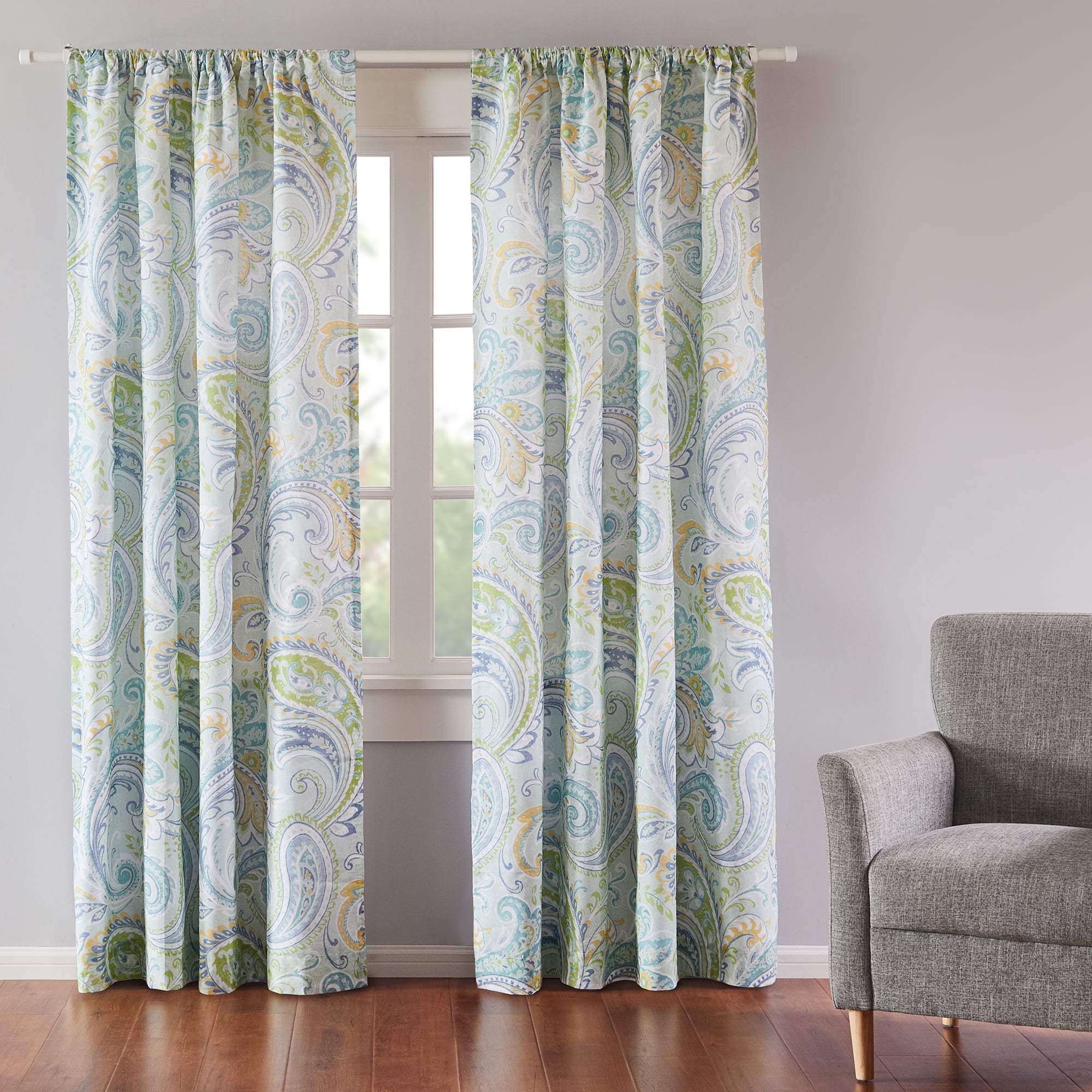 Levtex Home - Cortona Paisley Curtain Panels Set of 2 (55x84in.) - Boho ...