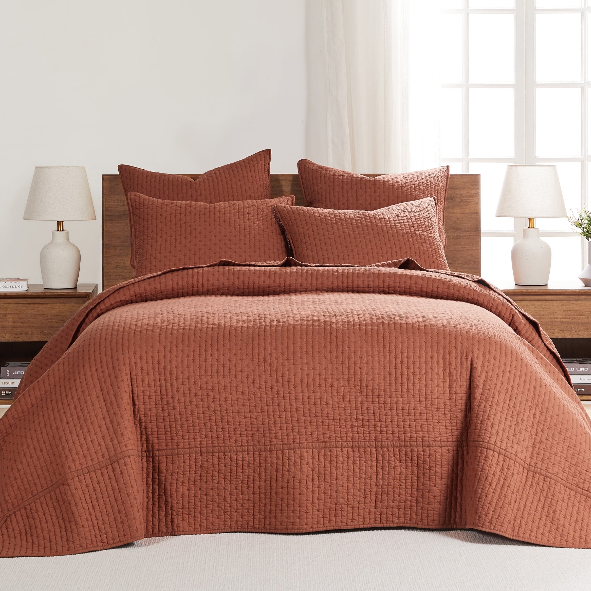 Levtex Home - Cross Stitch Adobe Bedspread Set - Twin Bedspread and One ...