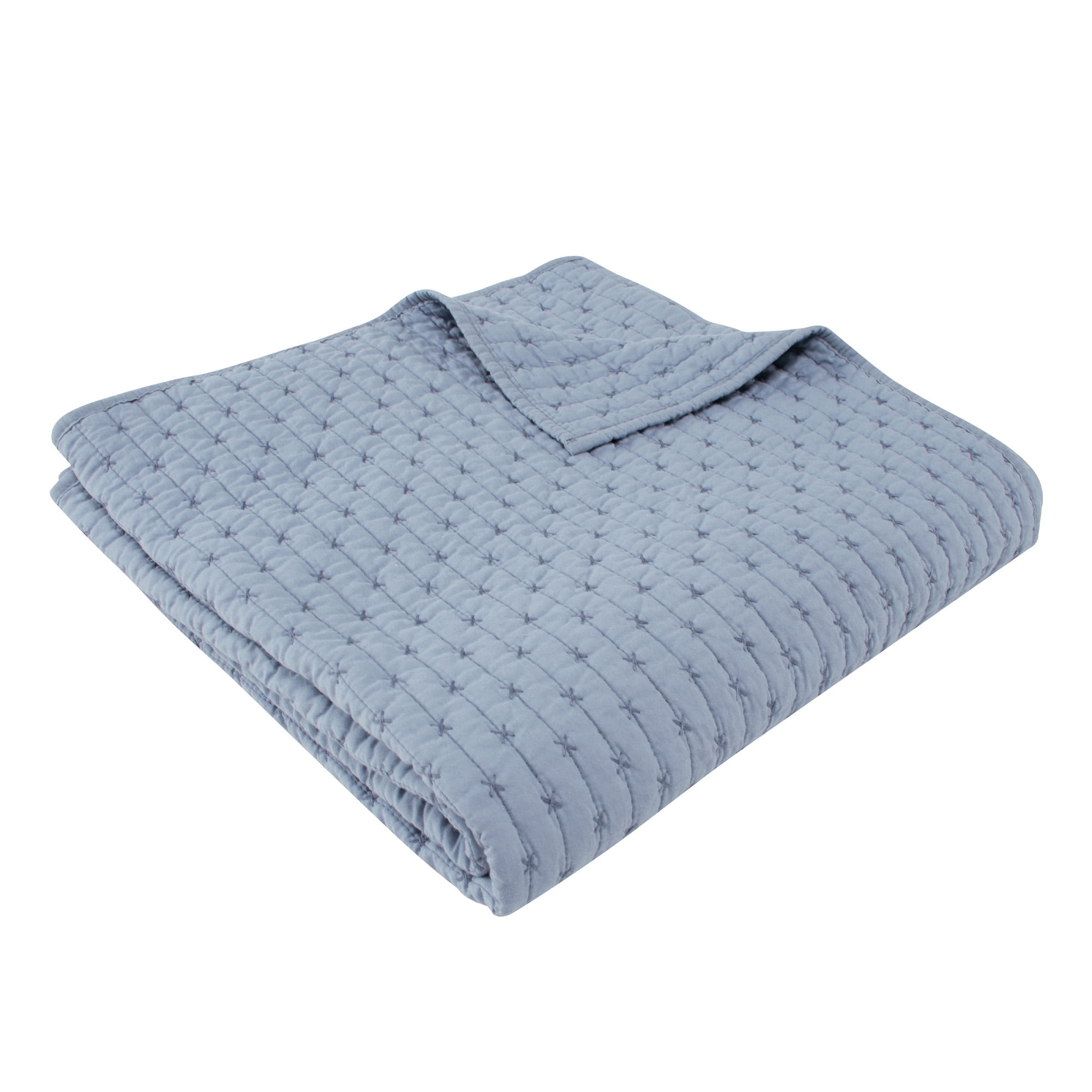 Levtex Home - Cross Stitch Chambray - Quilted Throw - 50x60in. - Cross ...