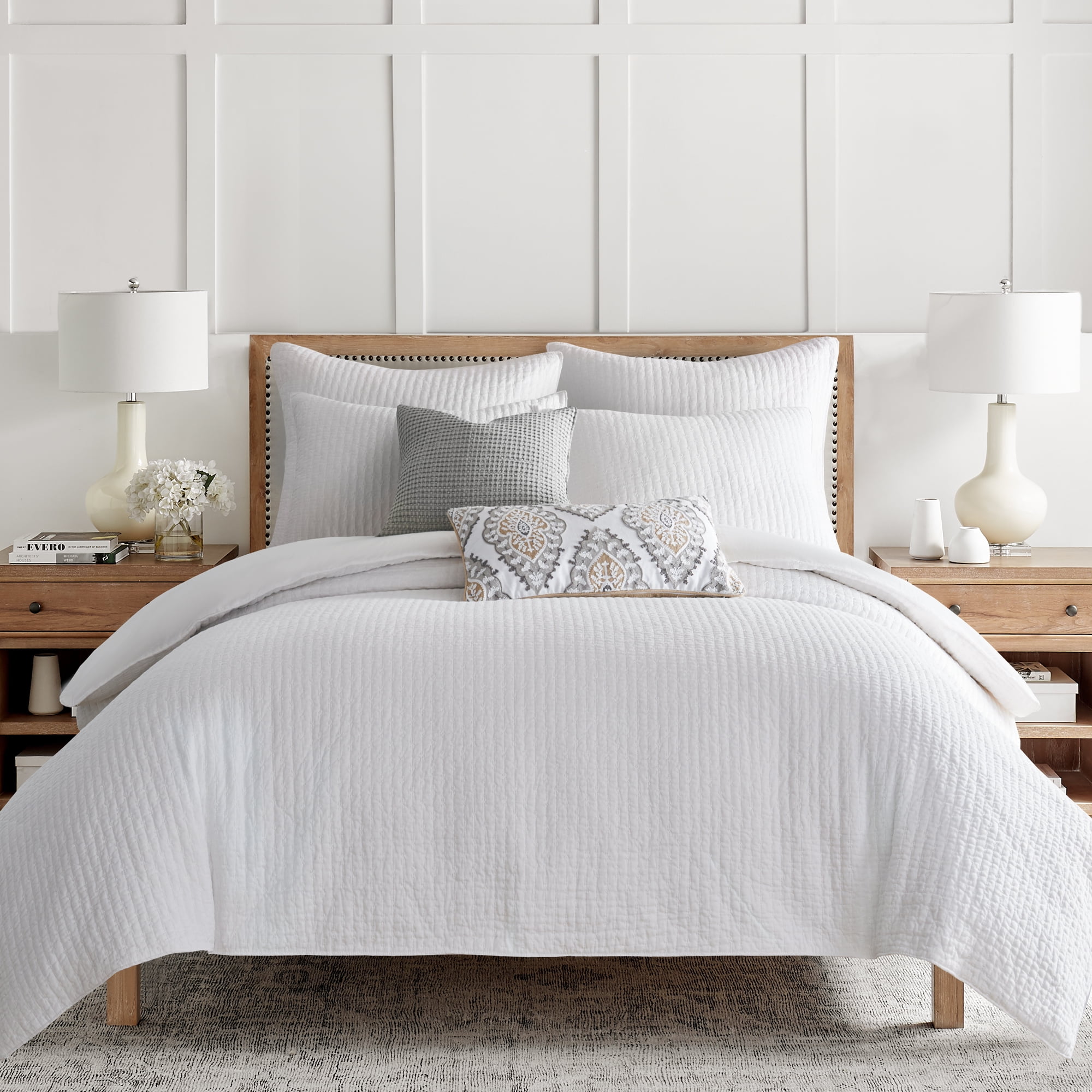 Levtex Home - Cross Stitch Comforter Set - Full/Queen Comforter + Two ...