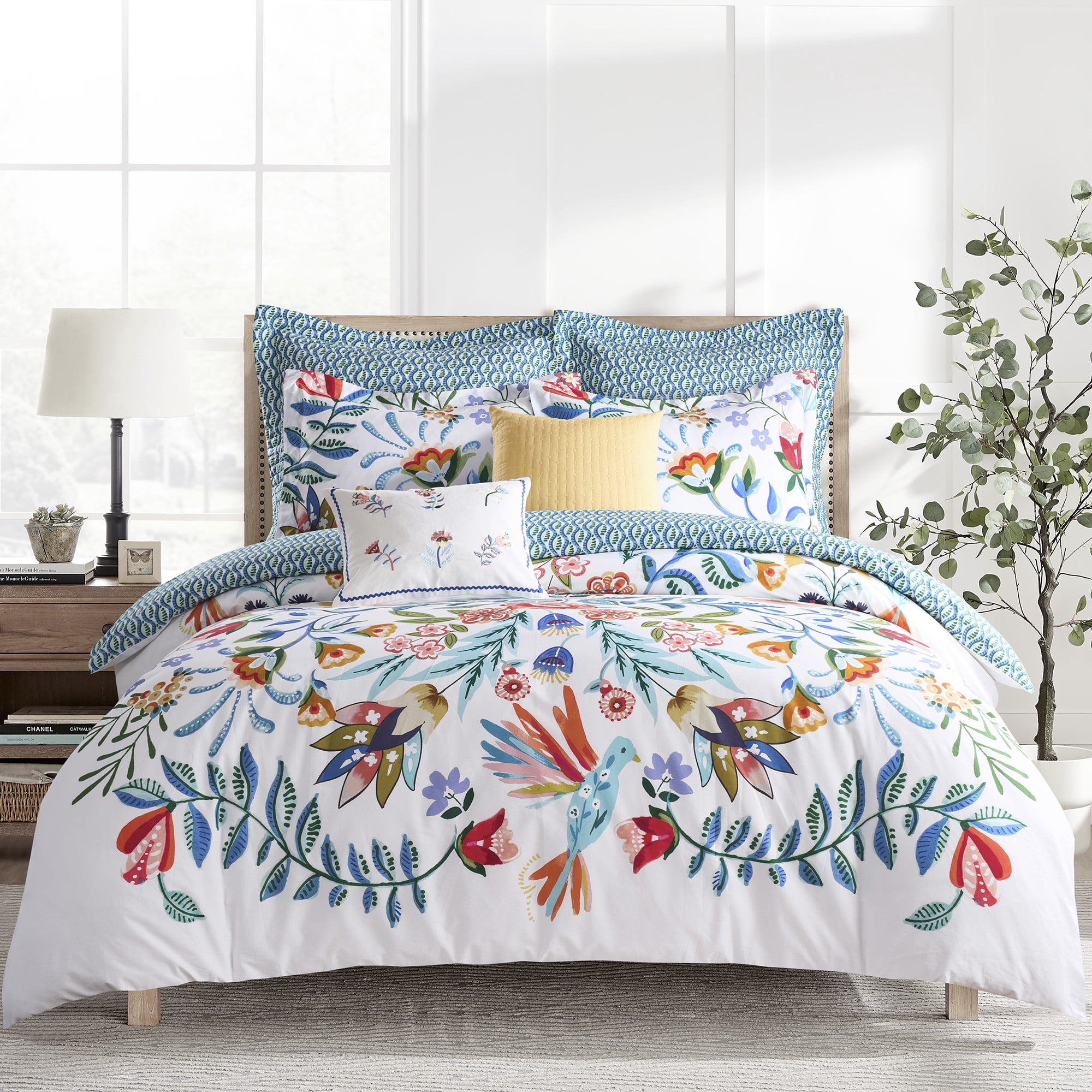 Levtex Home - Danika Duvet Set - Full/Queen Duvet (90x94in.) and 2 ...