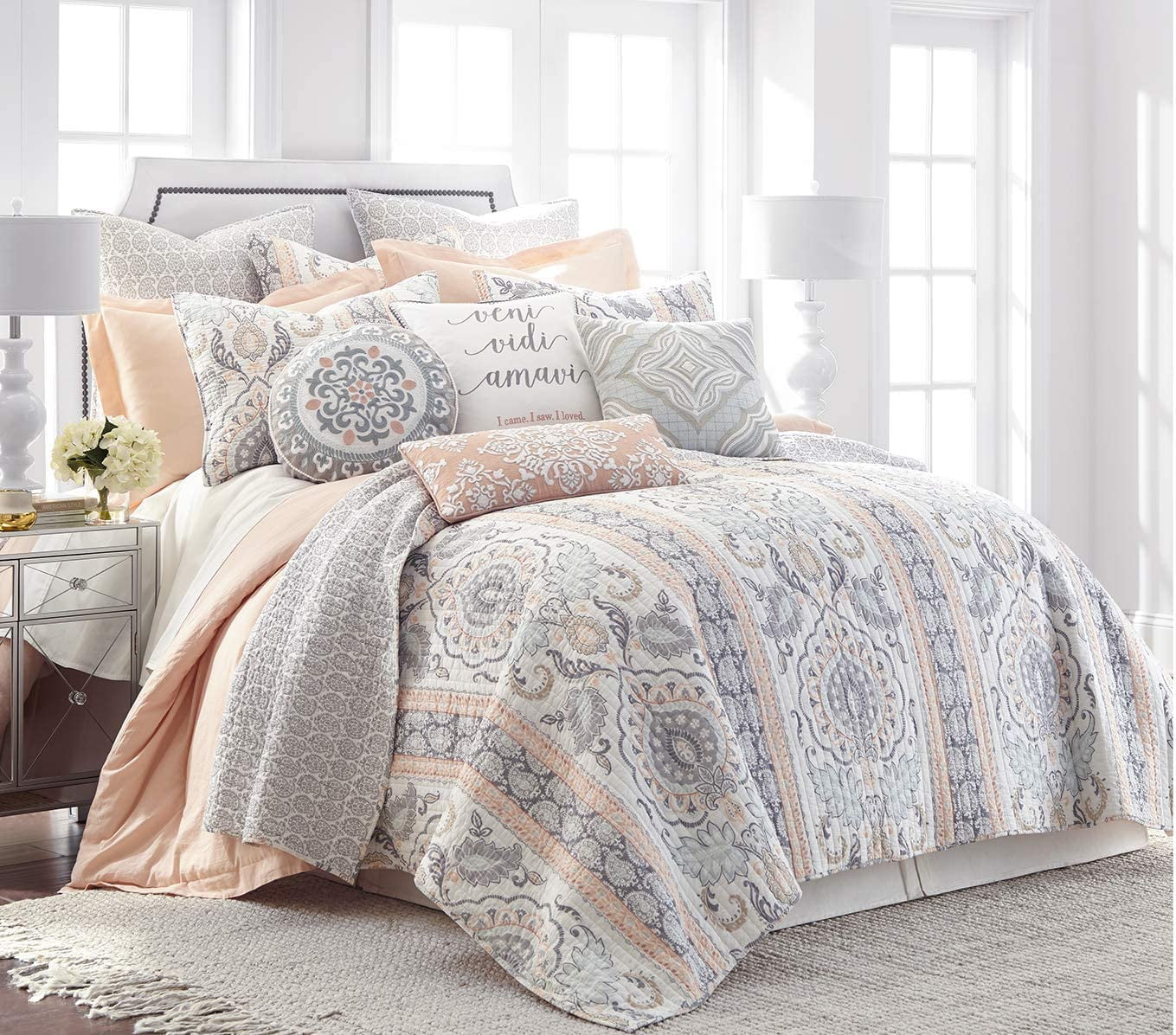 Levtex Home - Darcy Quilt Set - Full/Queen Quilt (88x92in.) + Two ...