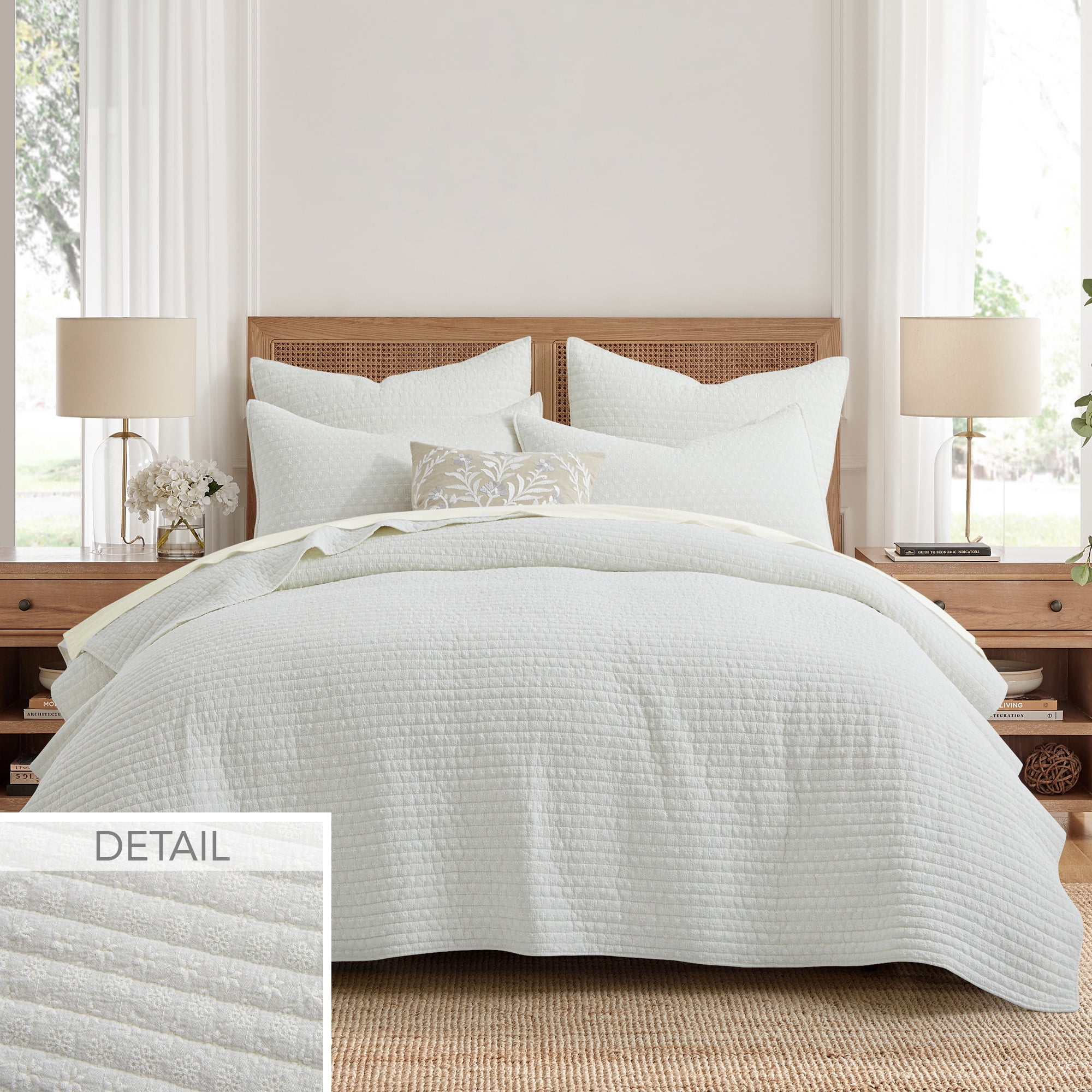 Levtex Home - Eyelet Cream Quilt Set - Twin Quilt and One Standard Sham ...