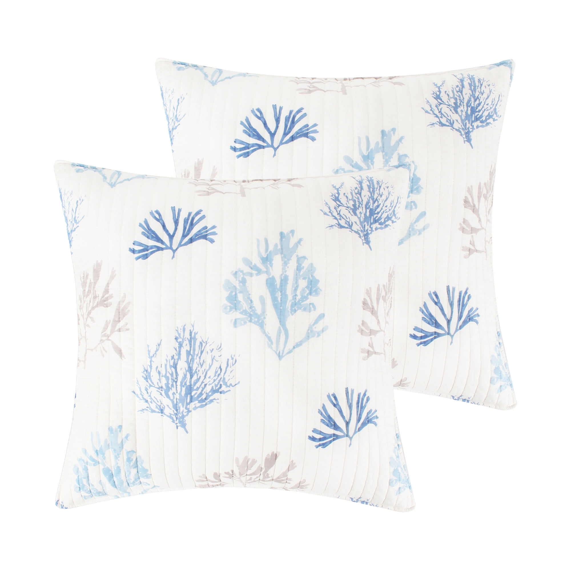 Levtex Home Ipanema Quilted Euro Shams Set, Geometric Print, 100% ...