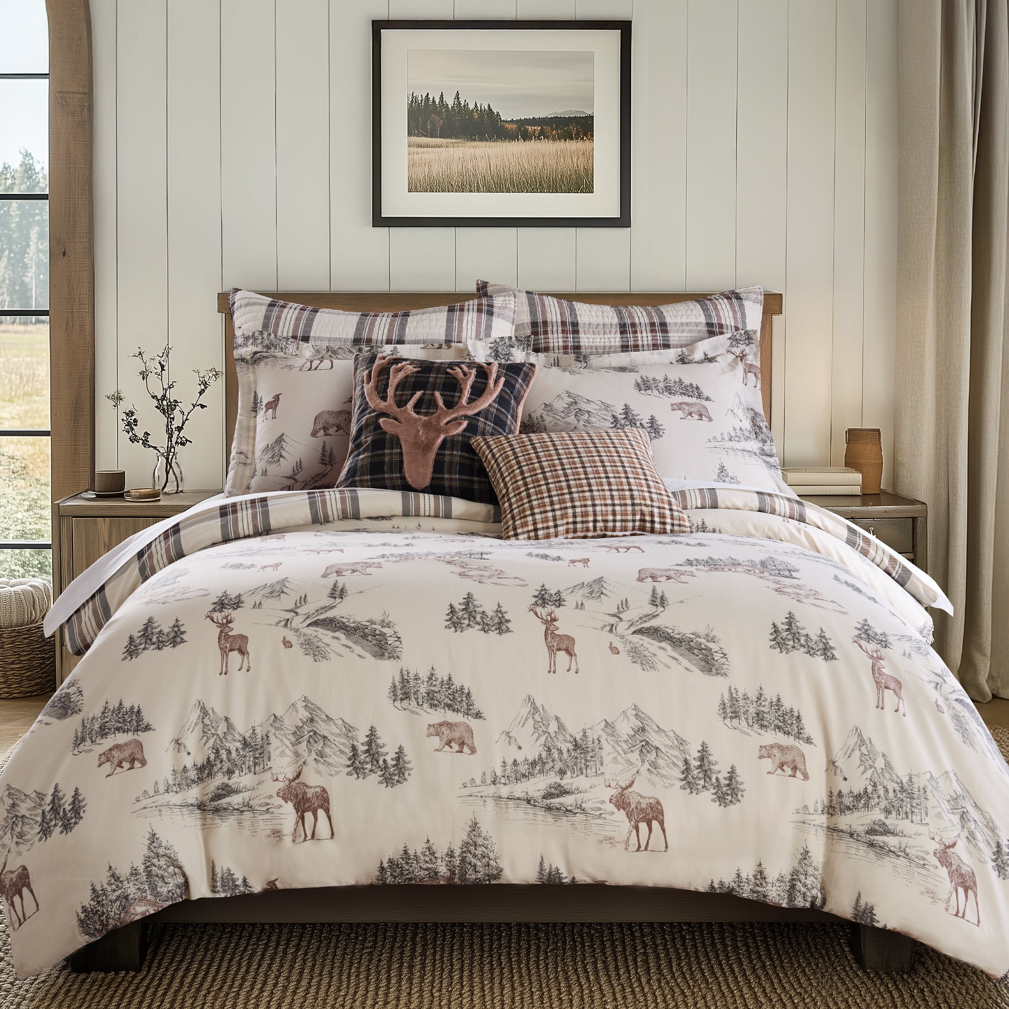 Levtex Home - Lodge Toile Duvet Cover Set - Twin Duvet Cover (68 x 88in ...