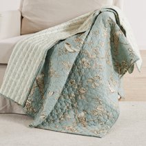 Levtex Home - Mockingbird - Quilted Throw - 50x60in. - Grey Toile with ...