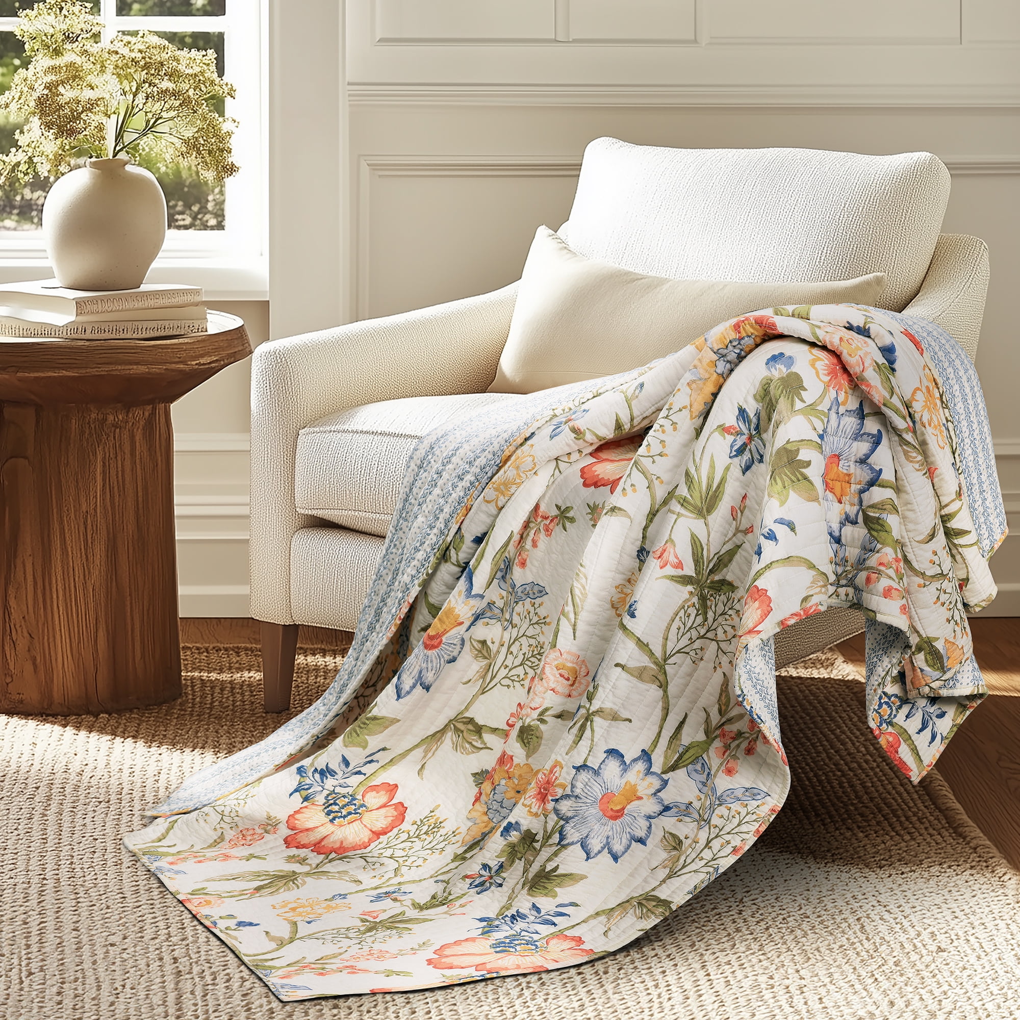 Levtex Home - Maileen - Throw - Floral - Bright Multi Color - Throw ...