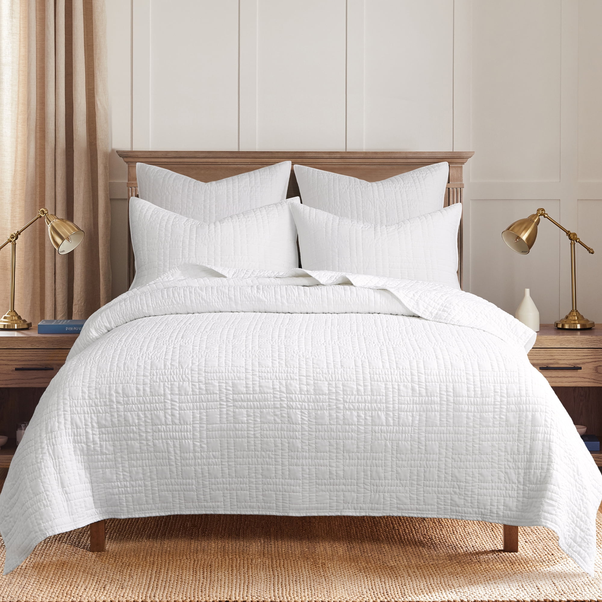 Levtex Home - Melange Stitch Quilt Set - Twin Quilt and One Standard ...