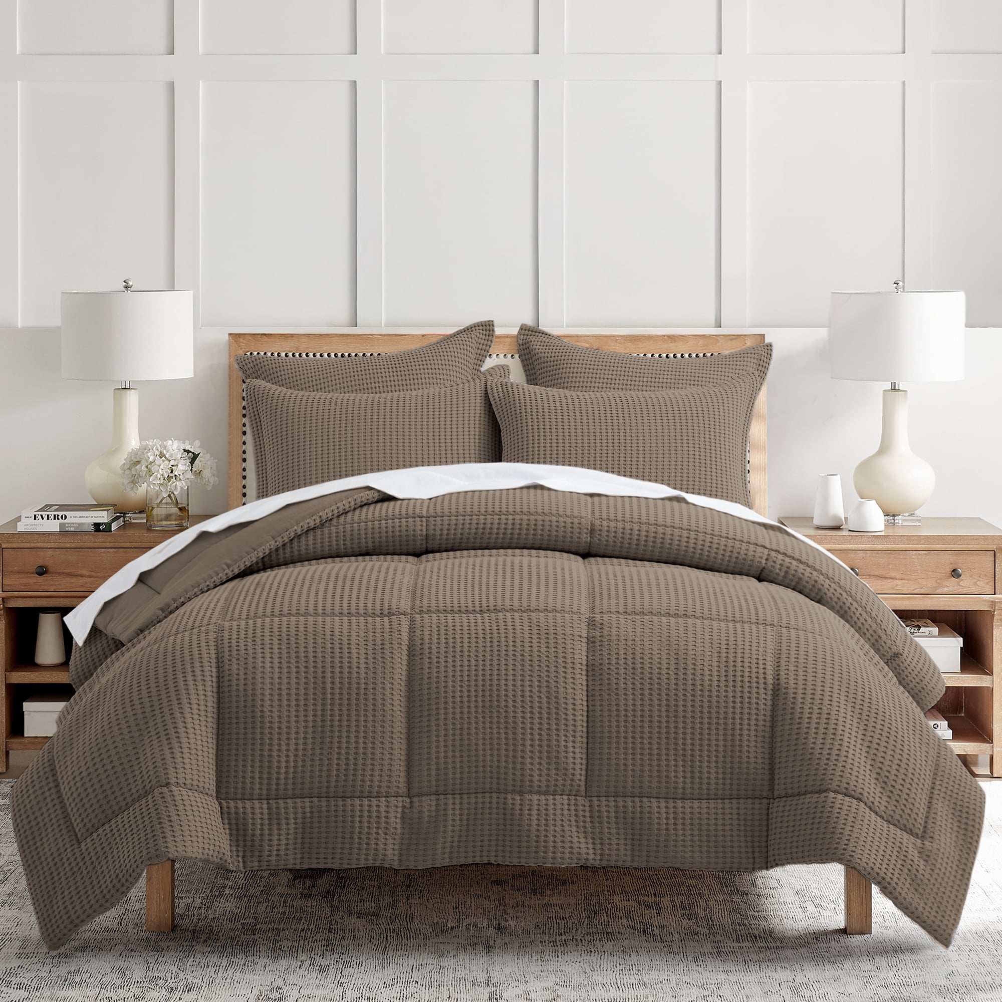 Levtex Home - Mills Waffle Latte Comforter Set - King Comforter + Two ...