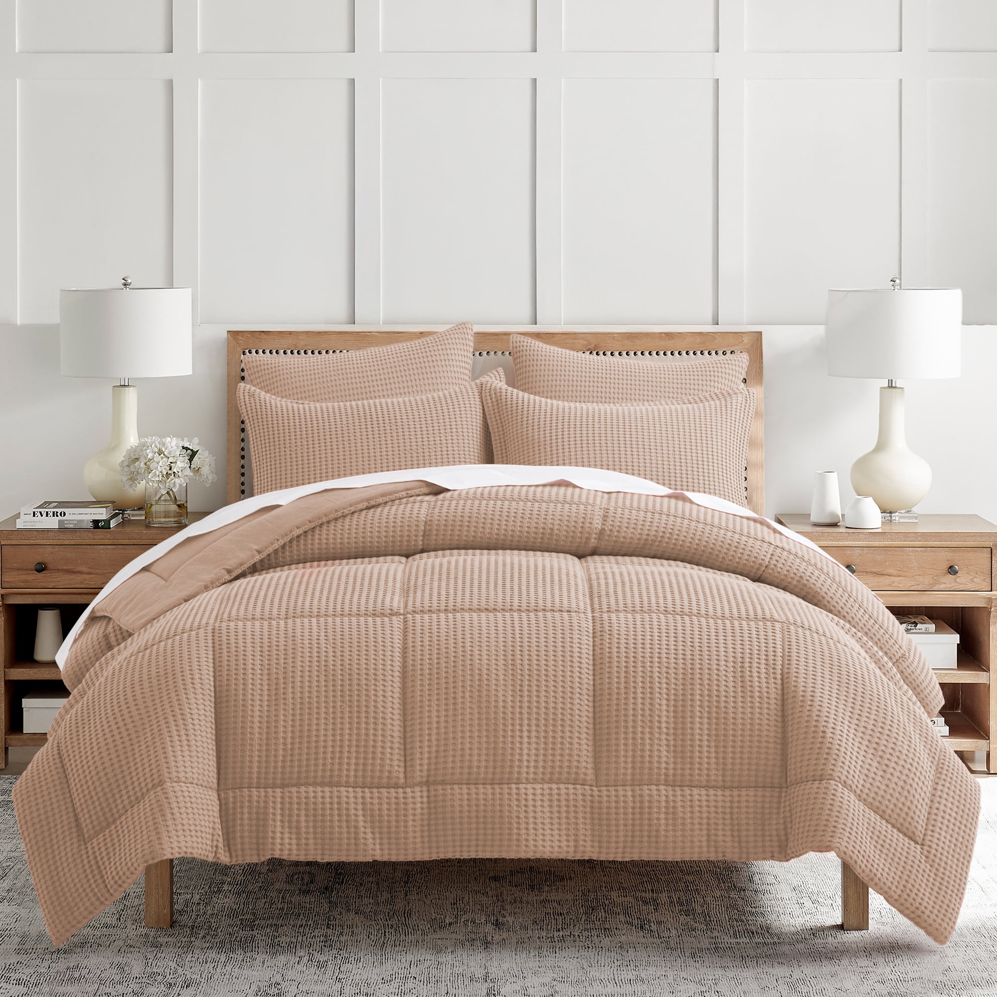 Levtex Home - Mills Waffle Rose Comforter Set - Full/Queen Comforter ...