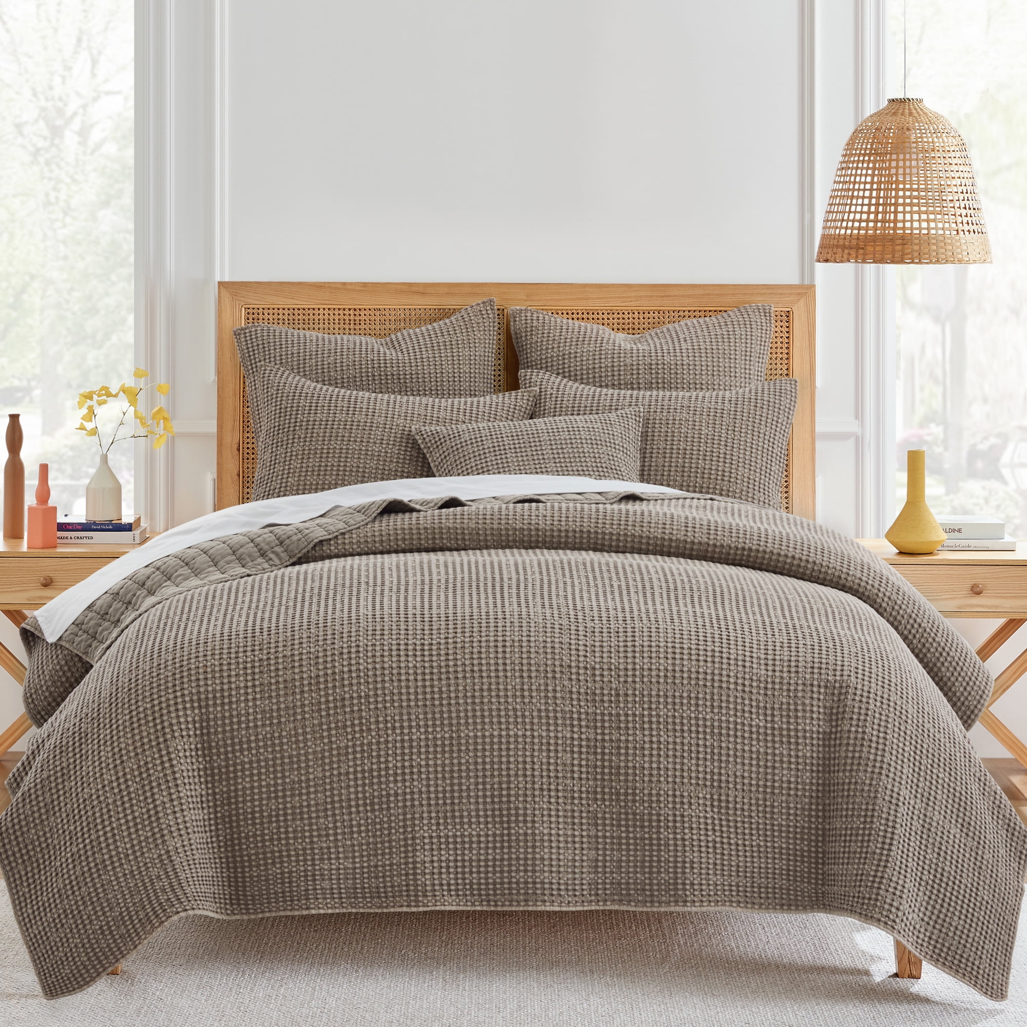 Levtex Home - Mills Waffle - Twin/Twin XL Quilt Set - Cocoa Cotton ...
