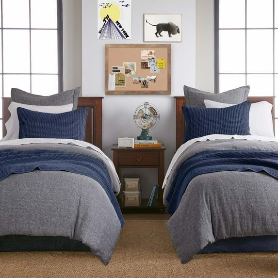 Levtex Home - Mills Waffle - Twin/Twin XL Quilt Set - Navy Cotton ...