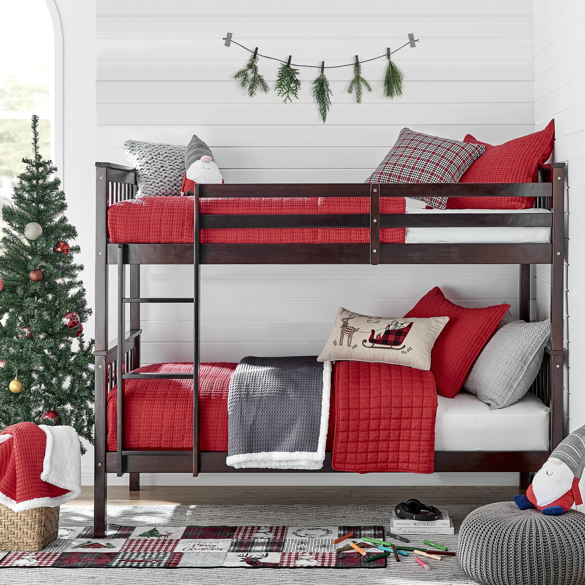 Levtex Home - Mills Waffle - Twin/Twin XL Quilt Set - Red Cotton Waffle ...