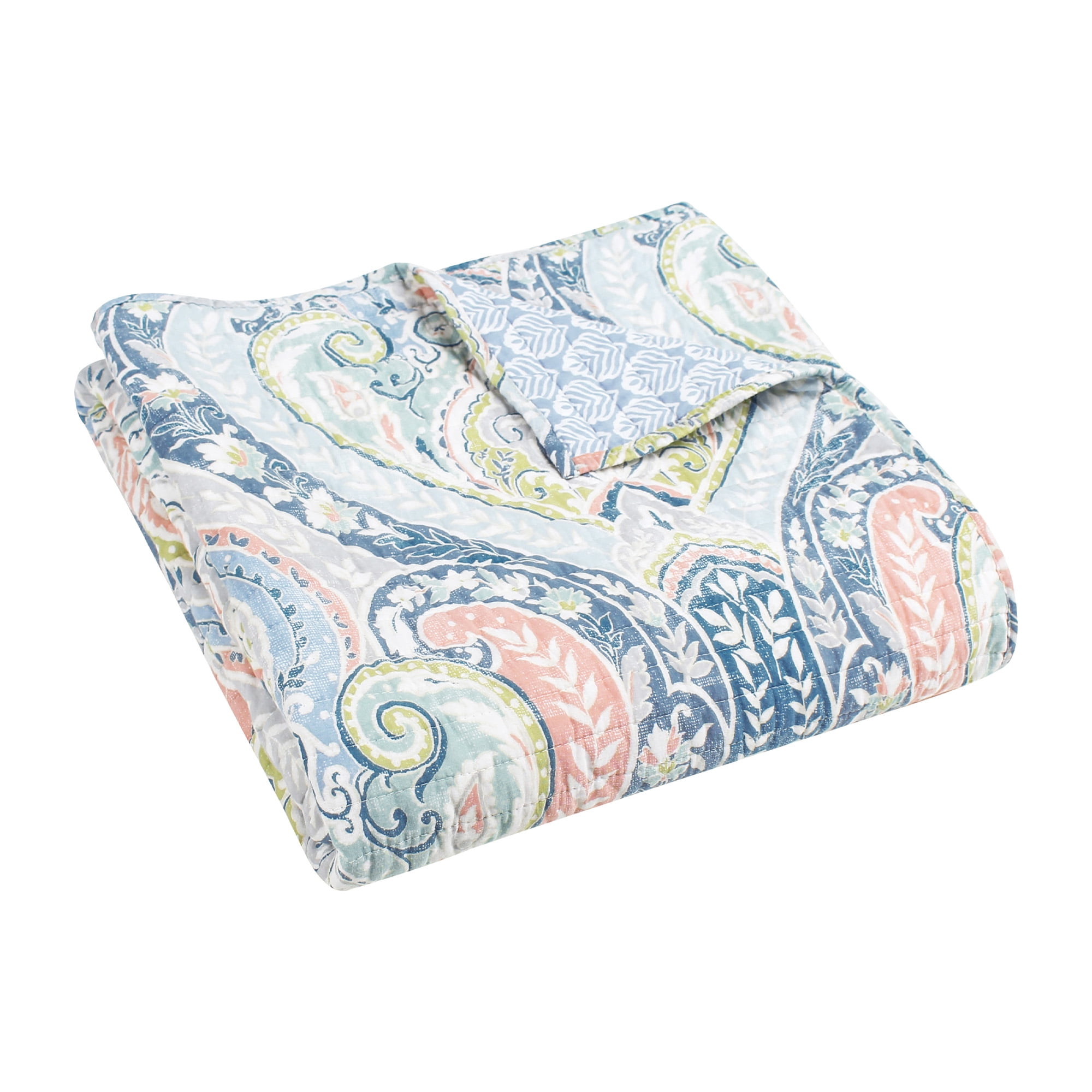 Levtex Home - Nadita - Throw - Medallion - Blue, Blush, Green and White ...