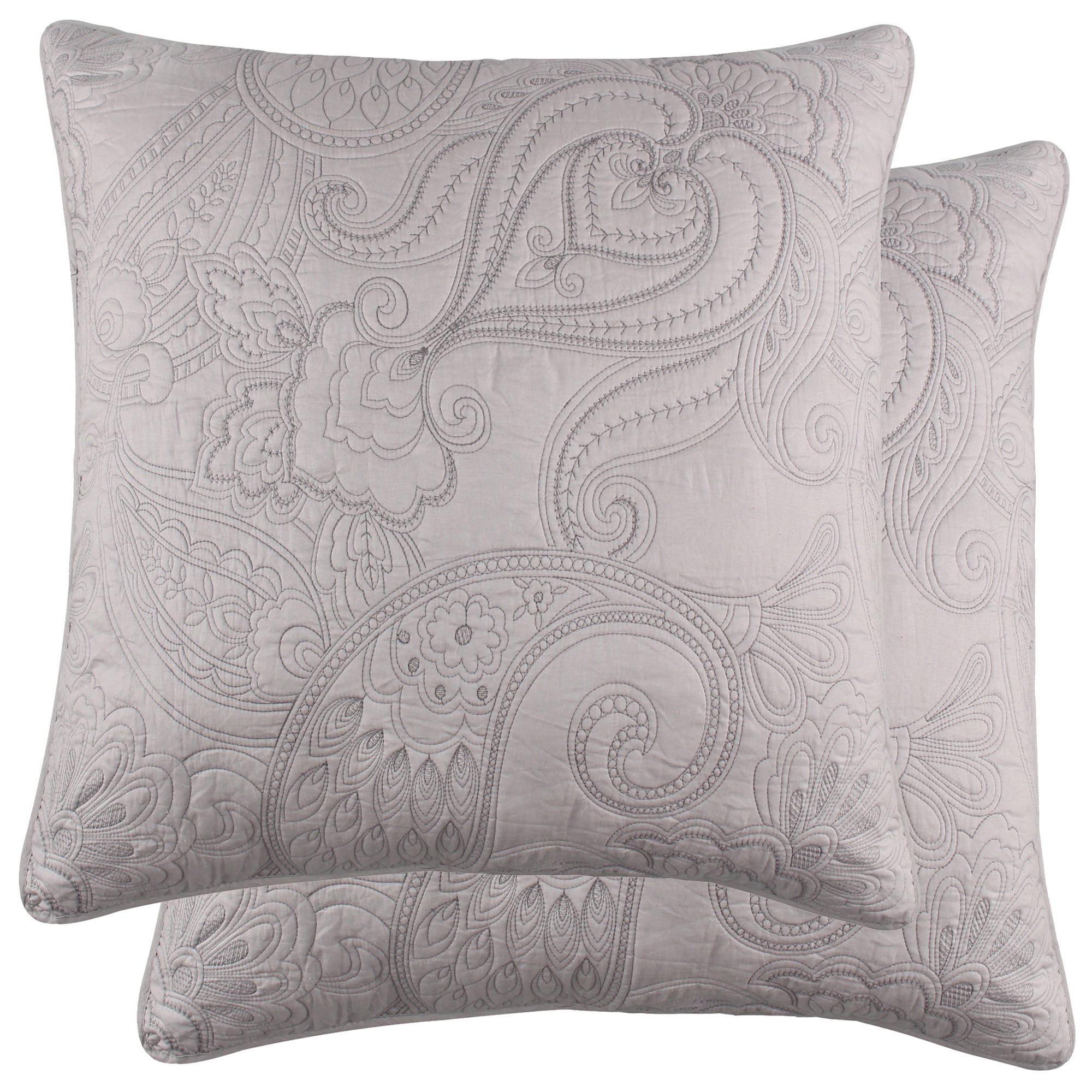 Levtex Home - Perla - Quilted Euro Shams Set of Two (26 x 26 in ...