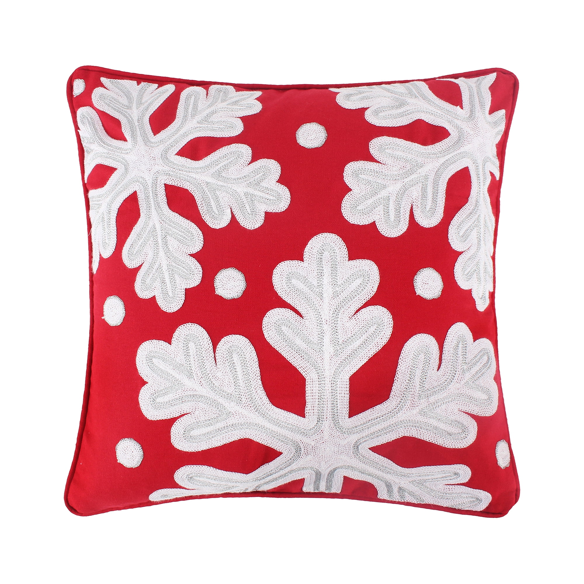 Levtex Home - Red Velvet Border - Decorative Pillow (18X18in ...