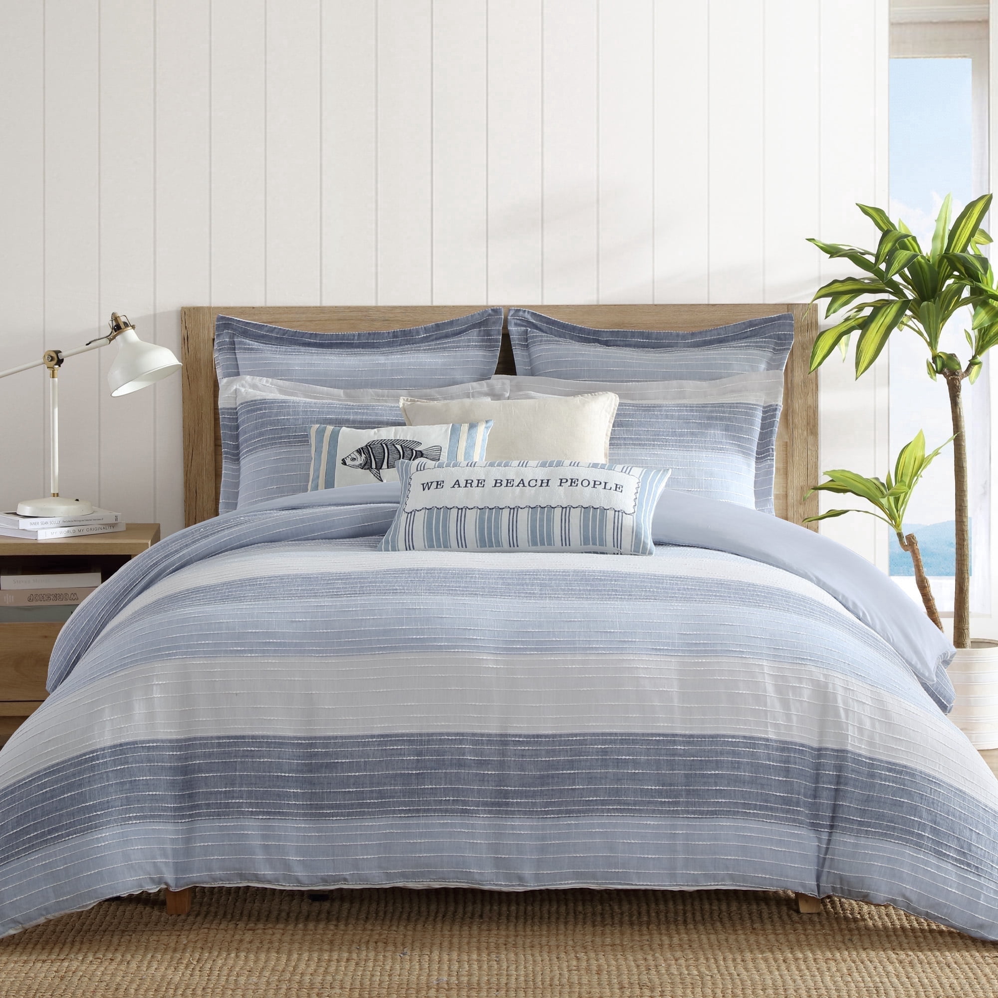 Levtex Home - Sand Stripes Comforter Cover Set - Full/Queen Comforter ...