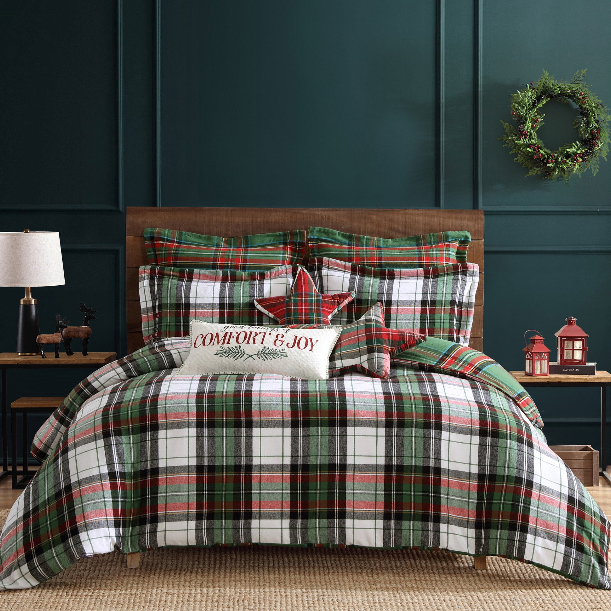 Levtex Home - Spencer Plaid Green Comforter Set - Full/Queen Comforter ...