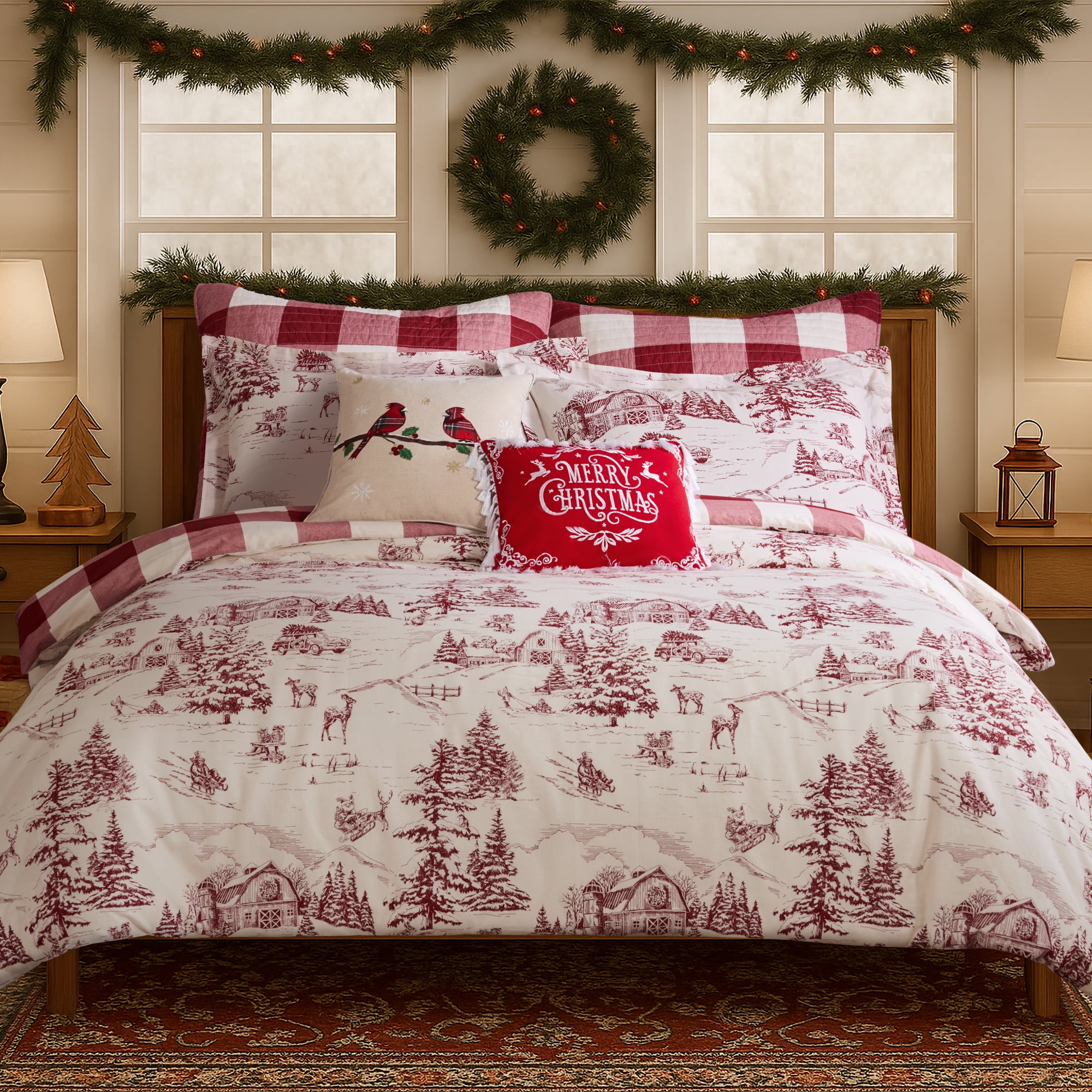 Levtex Home - Winter Sleigh Ride Duvet Set - Twin Duvet Cover (68x88in ...