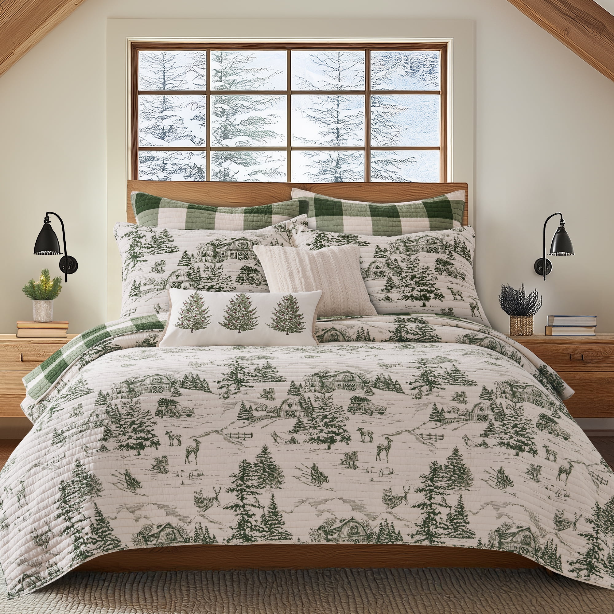 Levtex Home - Winter Sleigh Ride Quilt Set - King Quilt (106x92in ...