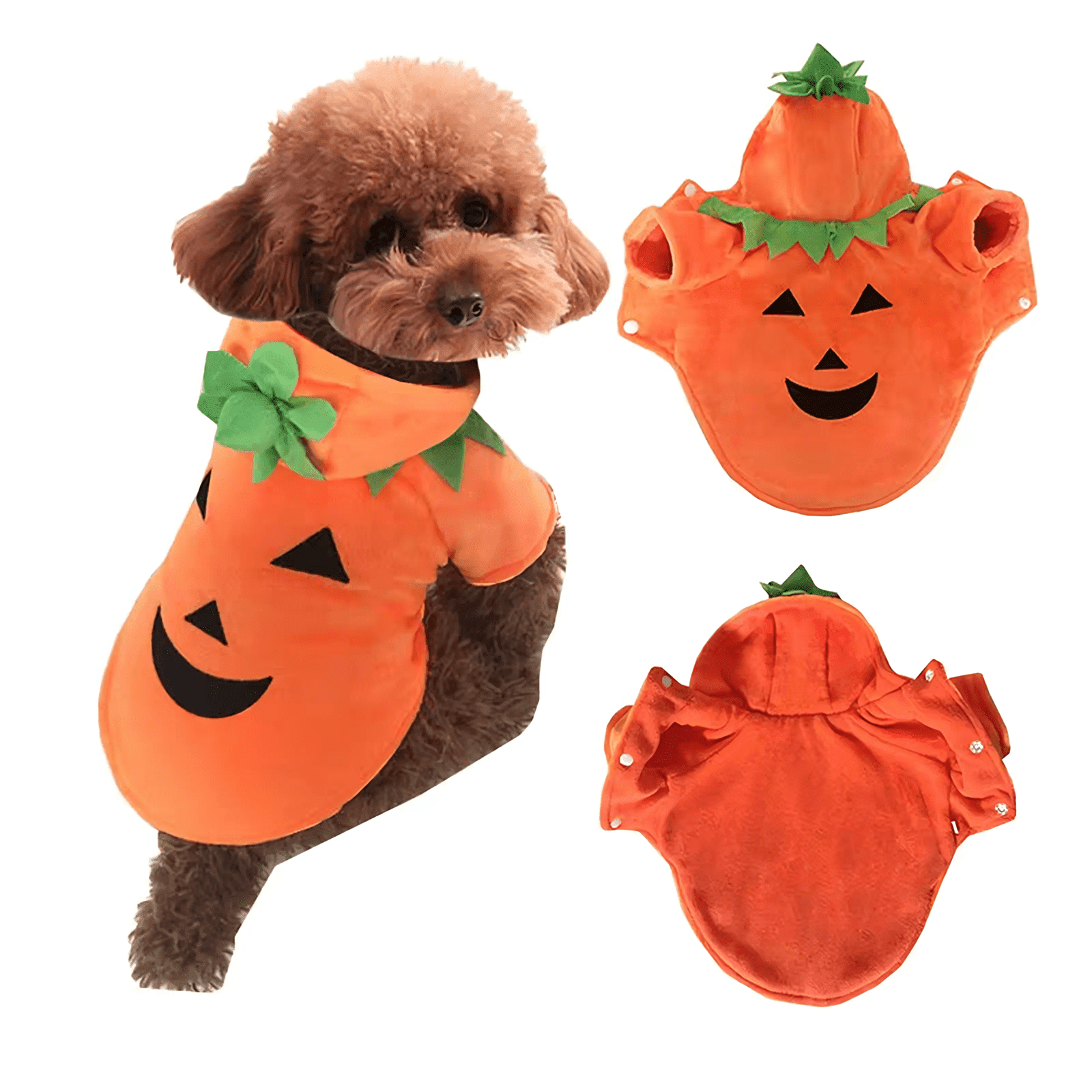 Levviye Dog Cat Halloween Pumpkin Costume Comfortable Hoodie Sweater ...