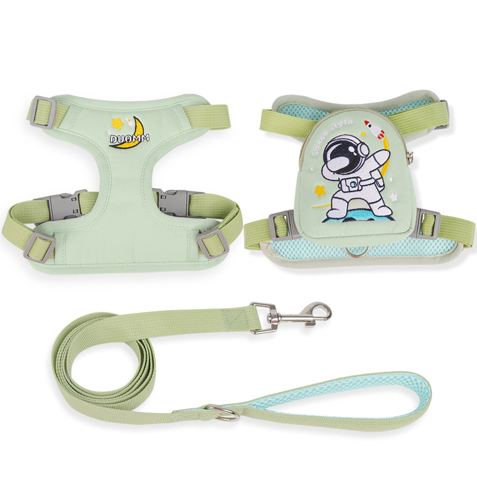 Levviye Dog Harness Backpack & Leash Breathable Vest Adjustable Harness ...