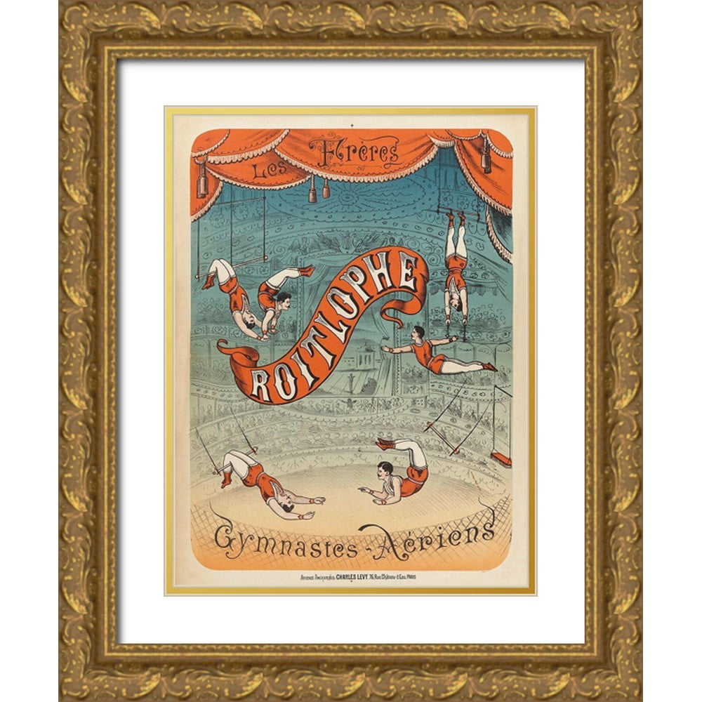 Levy, Charles 19x24 Gold Ornate Wood Framed with Double Matting Museum ...