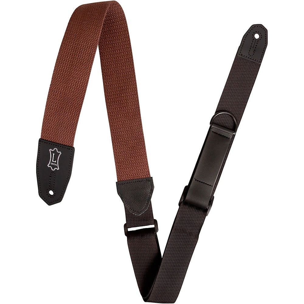 Levy's 2 inch Wide Brown Cotton RipChord Guitar Strap. - Walmart.com