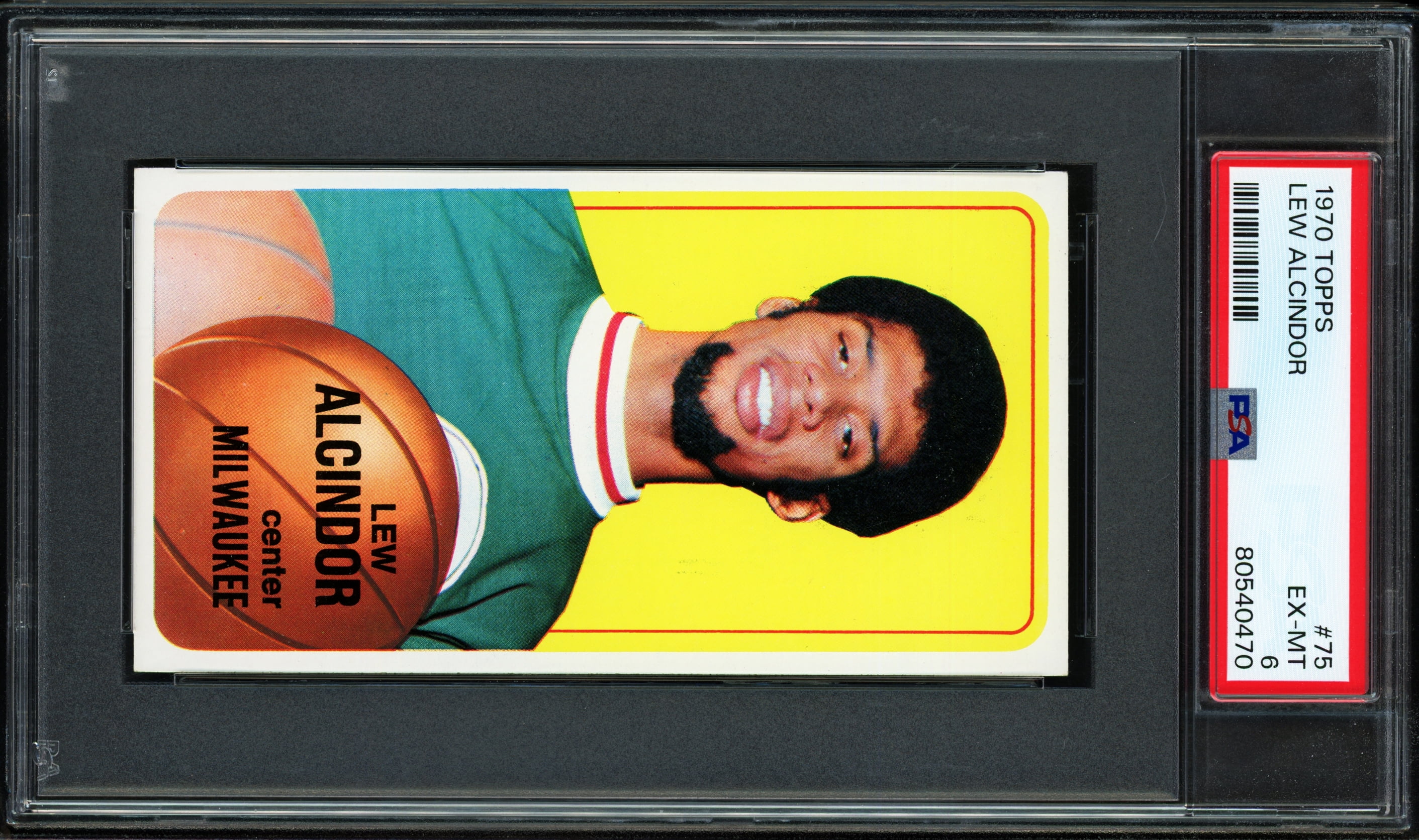 Lew Alcindor Autographed 1970 Topps Card #75 Milwaukee Bucks PSA 6 ...