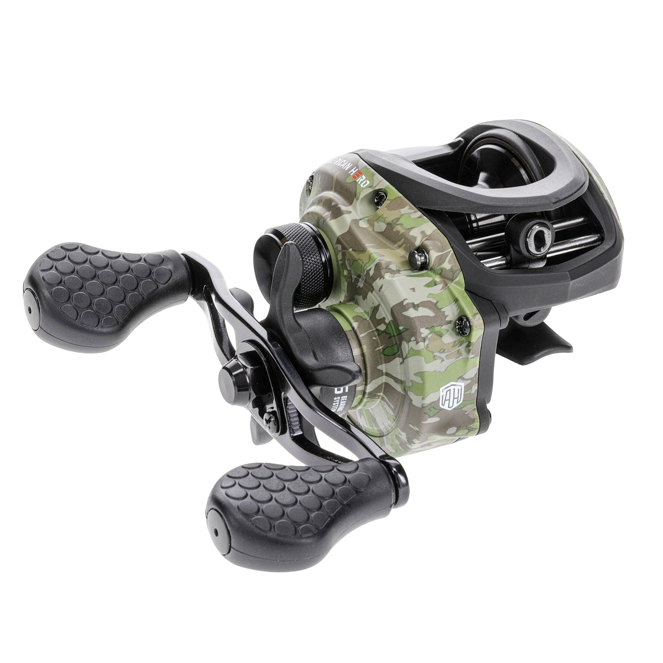 Lew's American Hero Baitcast Fishing Reel, Right-Hand Retrieve, Camo ...