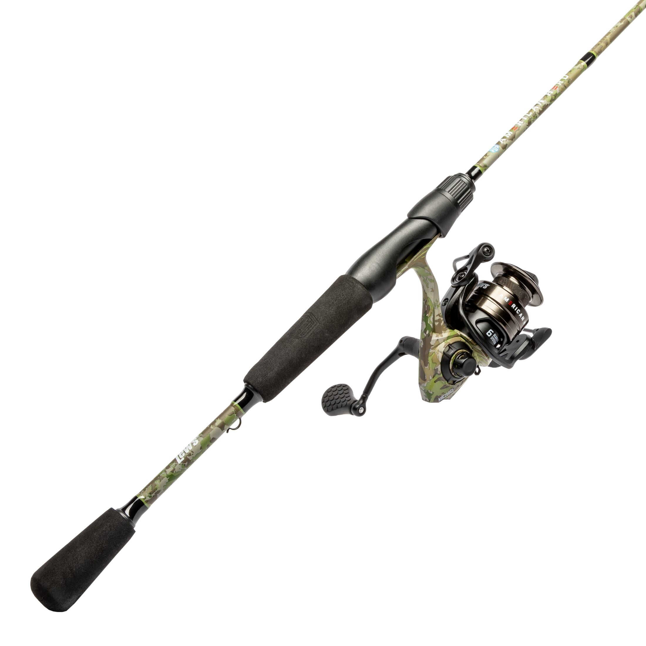 Lew's American Hero Camo Spinning Reel and Fishing Rod Combo, 6-Foot 2 ...