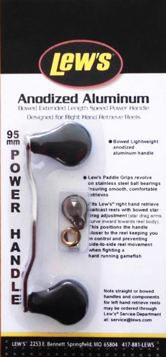 Lew's Custom Handle Kit Bowed Carbon Handle with Rubber Paddle Knob ...