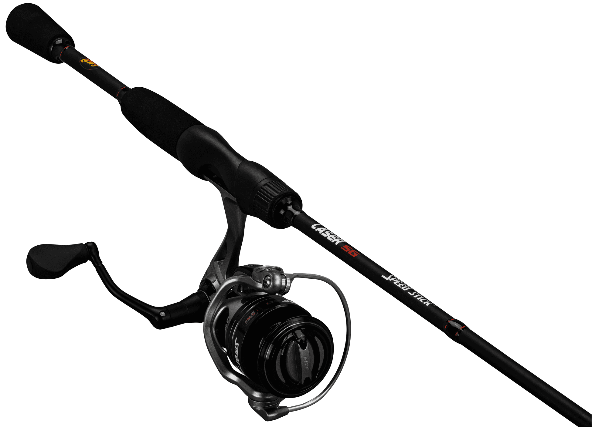 Lew's Laser LSG Speed Spin Spinning Reel and Fishing Rod Combo, 6-Foot ...