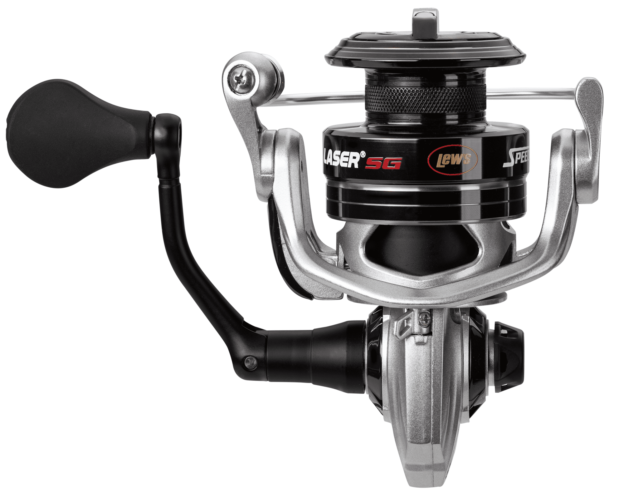 Lew's Laser SG Speed Spin Spinning Fishing Reel, Size 200 Reel, Silver ...