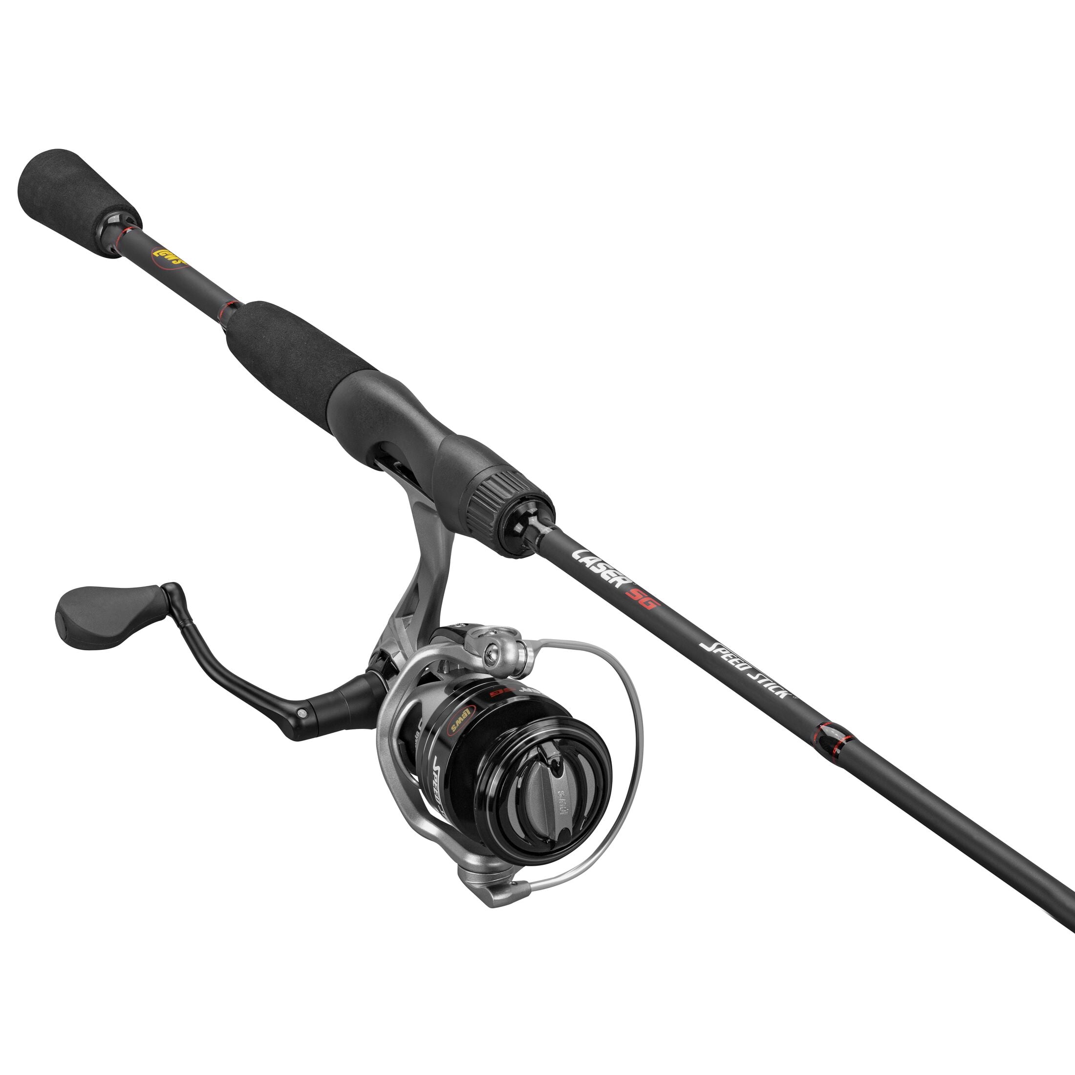 Lew's Laser SG Spinning Reel and Fishing Rod Combo, 6-Foot 6-Inch Rod ...