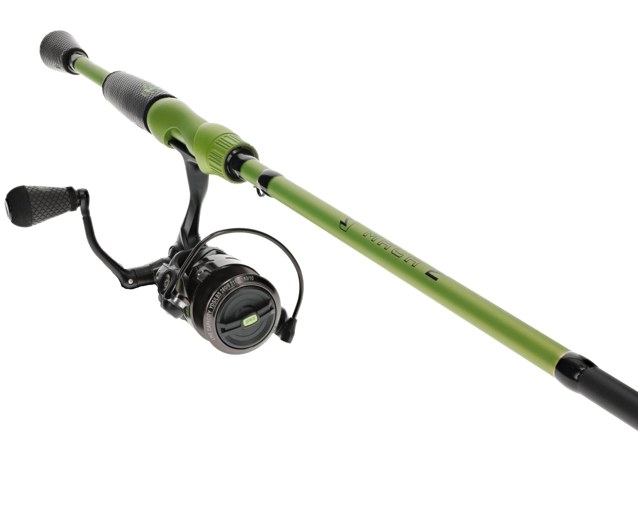 Lew's MACH 2 Spinning Reel and Fishing Rod Combo, 7-Foot 1-Piece Rod ...